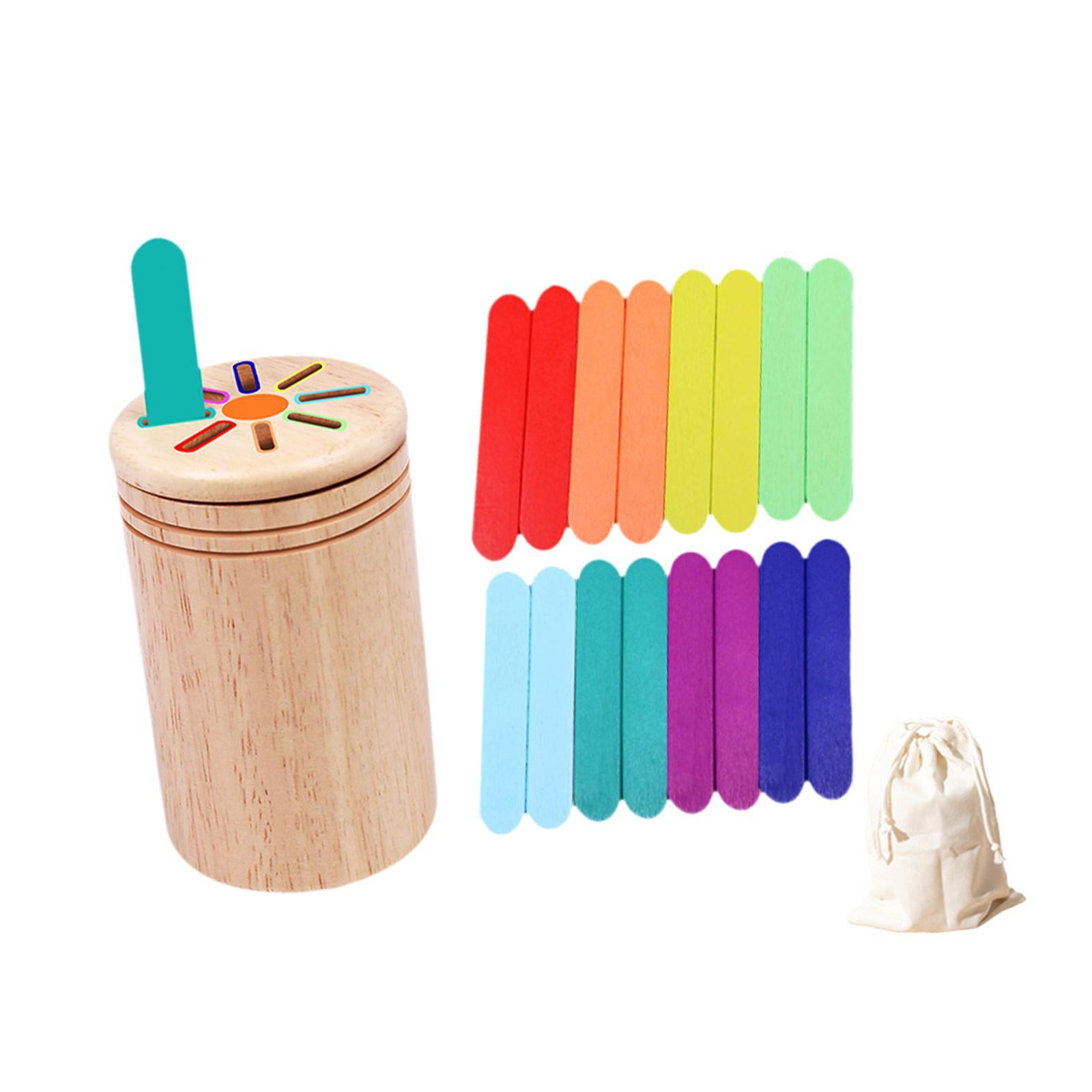 Kokiya Wooden Balancing Stick Matching Toys Color Sorting Sticks for ...