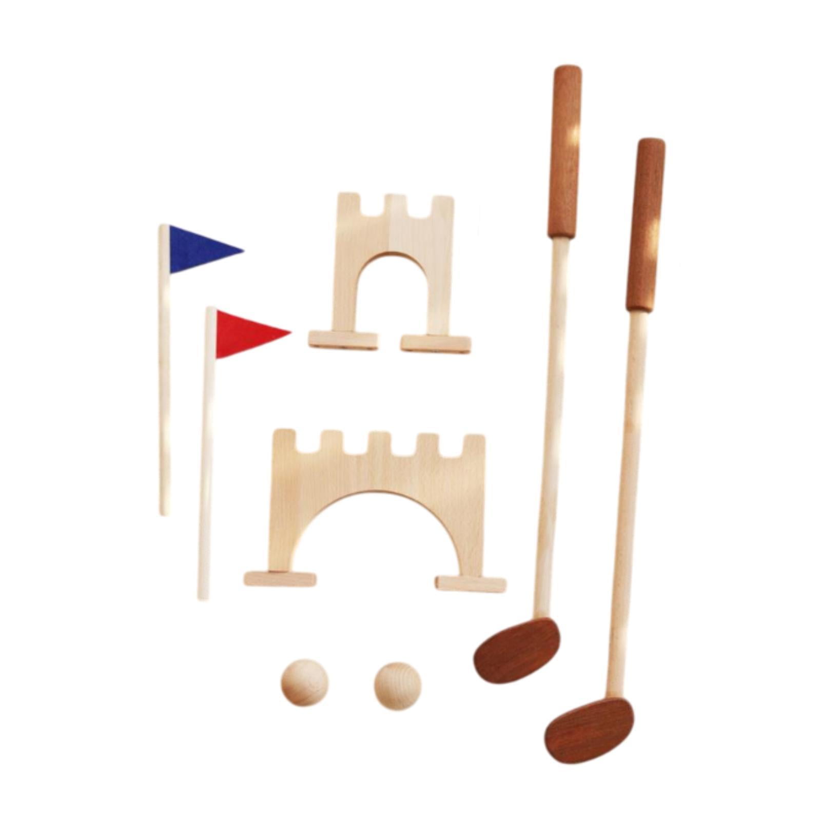 Kokiya Wooden Kids Golf Set for Indoor Outdoor Game Interactive Golf ...