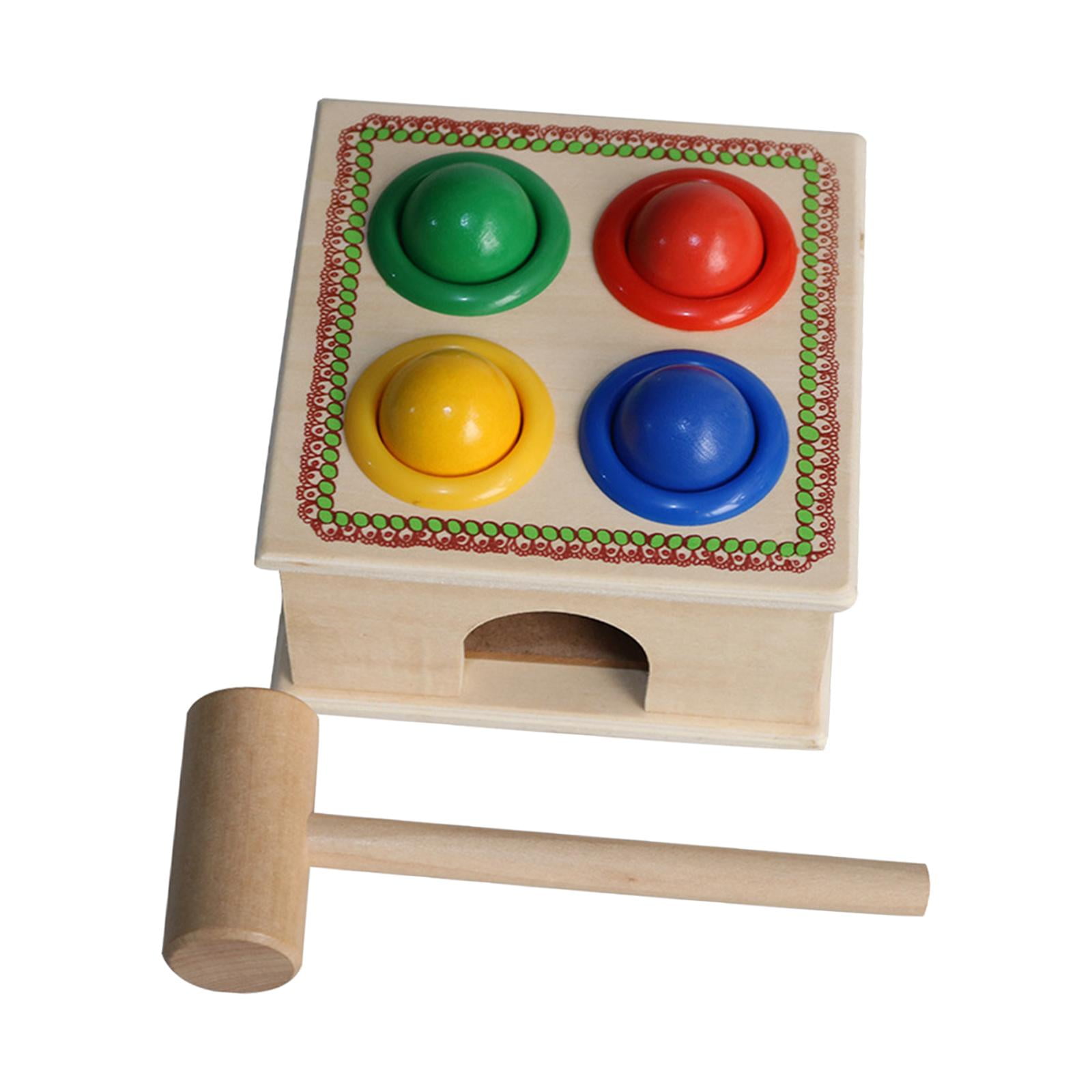 Kokiya Wooden Pounding Bench Toy, Fine Motor Skills, Montessori Toys ...