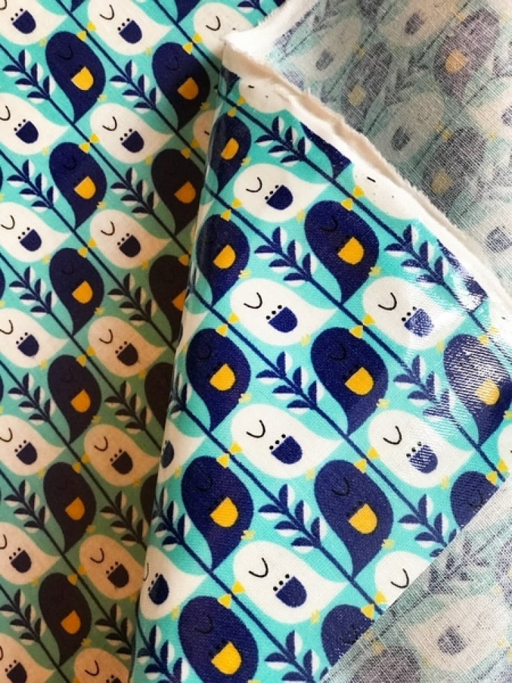 Kokka Laminated Cotton Linen Canvas Fabric Blue - per yard - Walmart.com