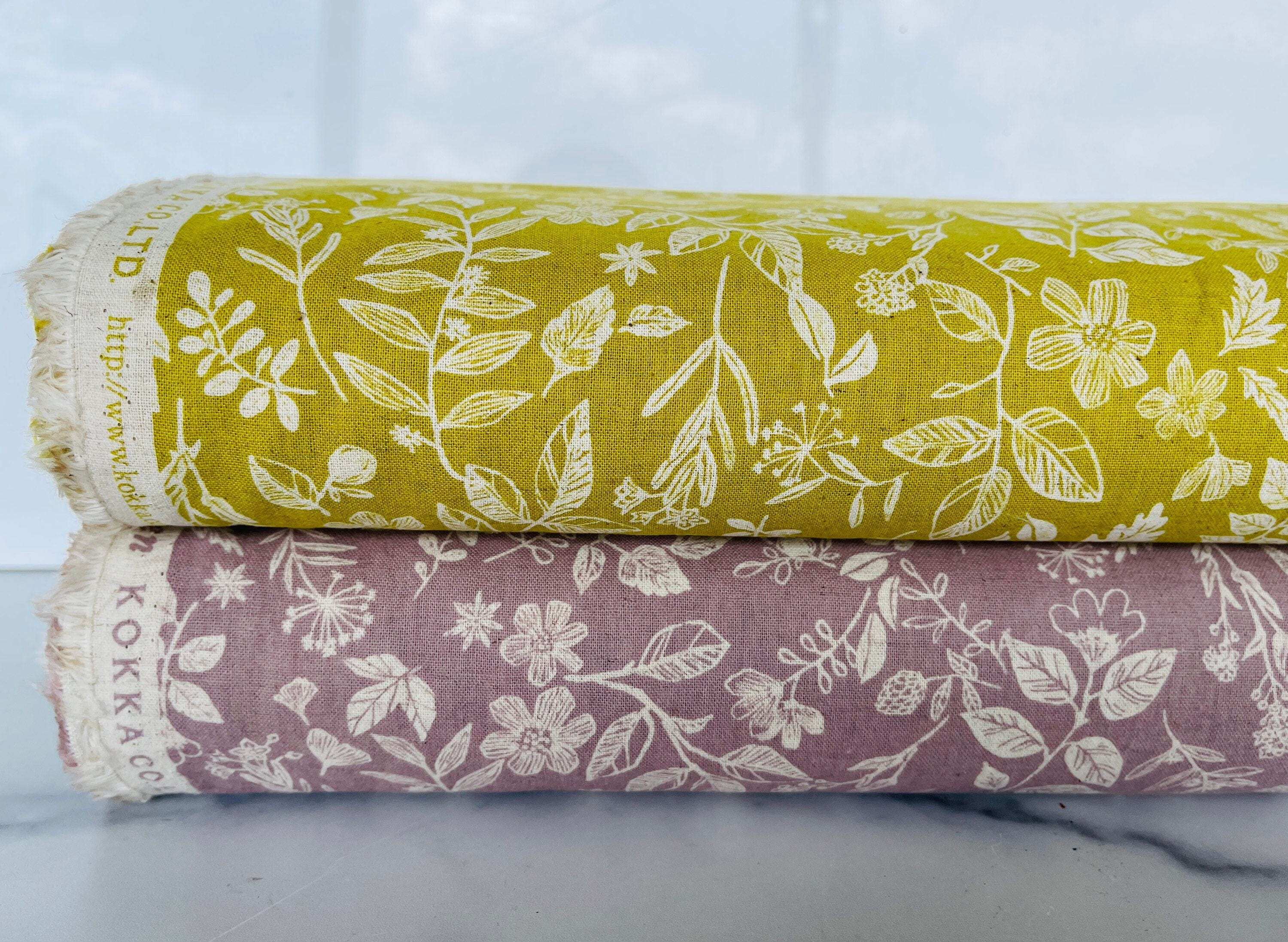 Kokka - Natural Garden - Cotton Linen Fabric - Sheeting - YGA-59010-1B ...