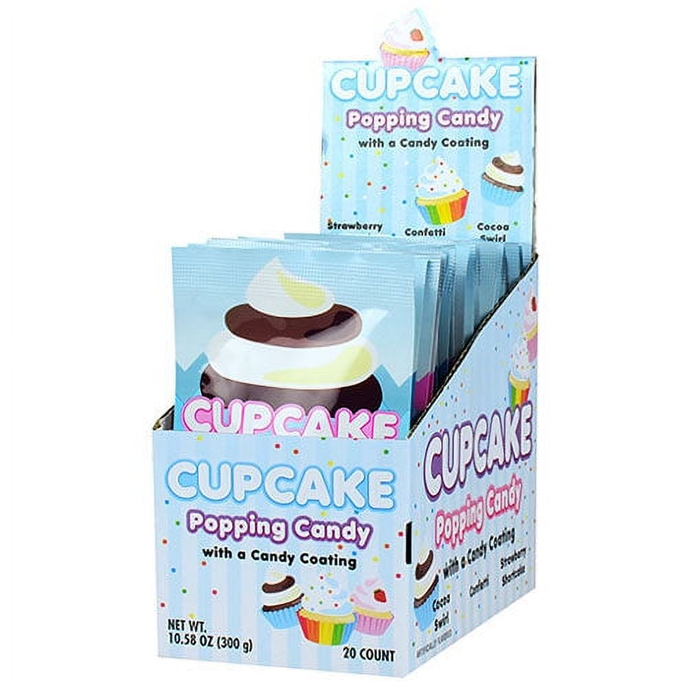 Koko's Cupcake Popping Candy with Candy Coating, 0.53 Ounces - 20 Count ...