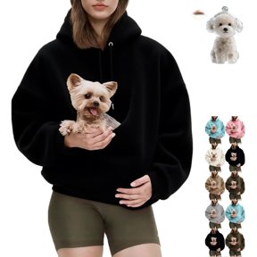 Kokopaws Pet Sling Hoodie, Pet Hoodie Carrier, Dog Carrier Hoodie, for ...