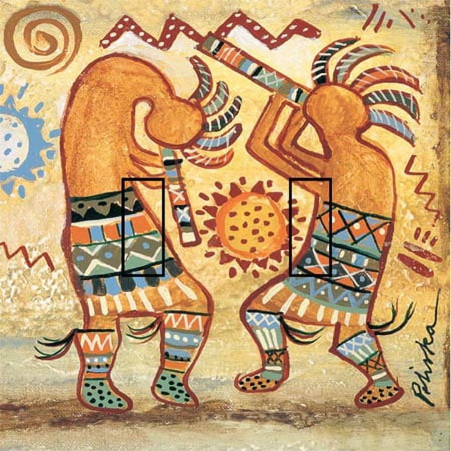 Kokopelli Dancer Double Toggle SwitchStix Peel and Stick Art Deco ...