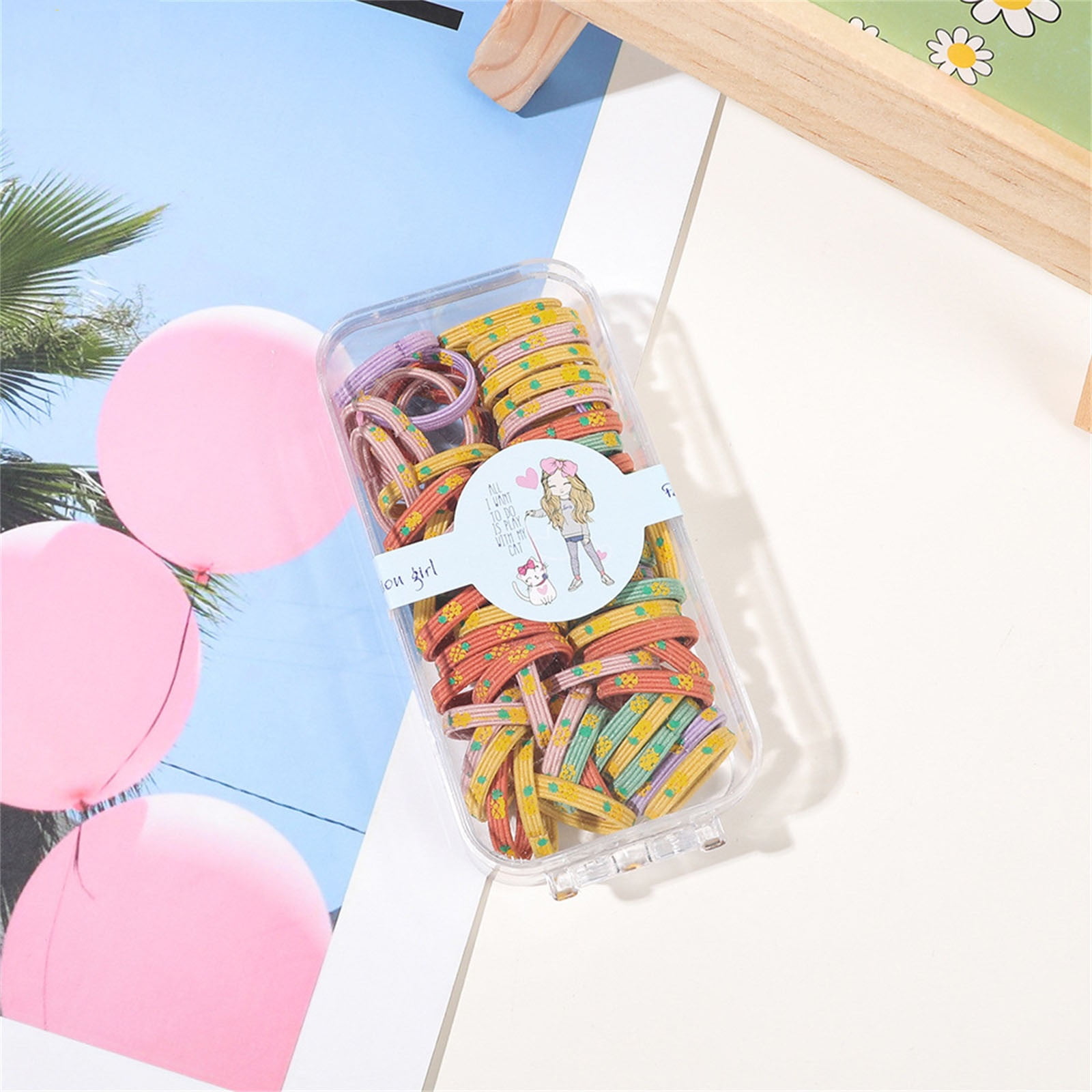 Kokovifyves 100/60 Pieces Hair Ties Girls Scrunchies Multicolored Hair ...