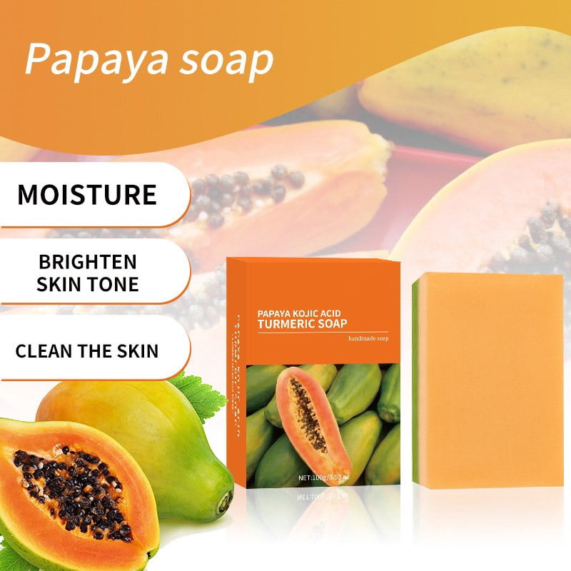 Kokovifyves Bar Soap for Women Turmeric Handmades Soap Papaya Soap Bath ...