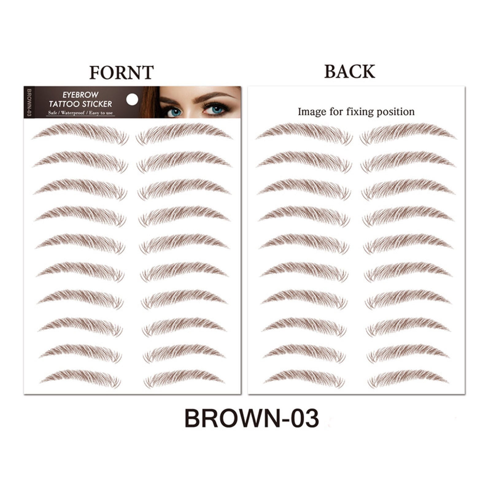 Kokovifyves Beauty Tools Simulated Waterproofed Eyebrow Stickers ...