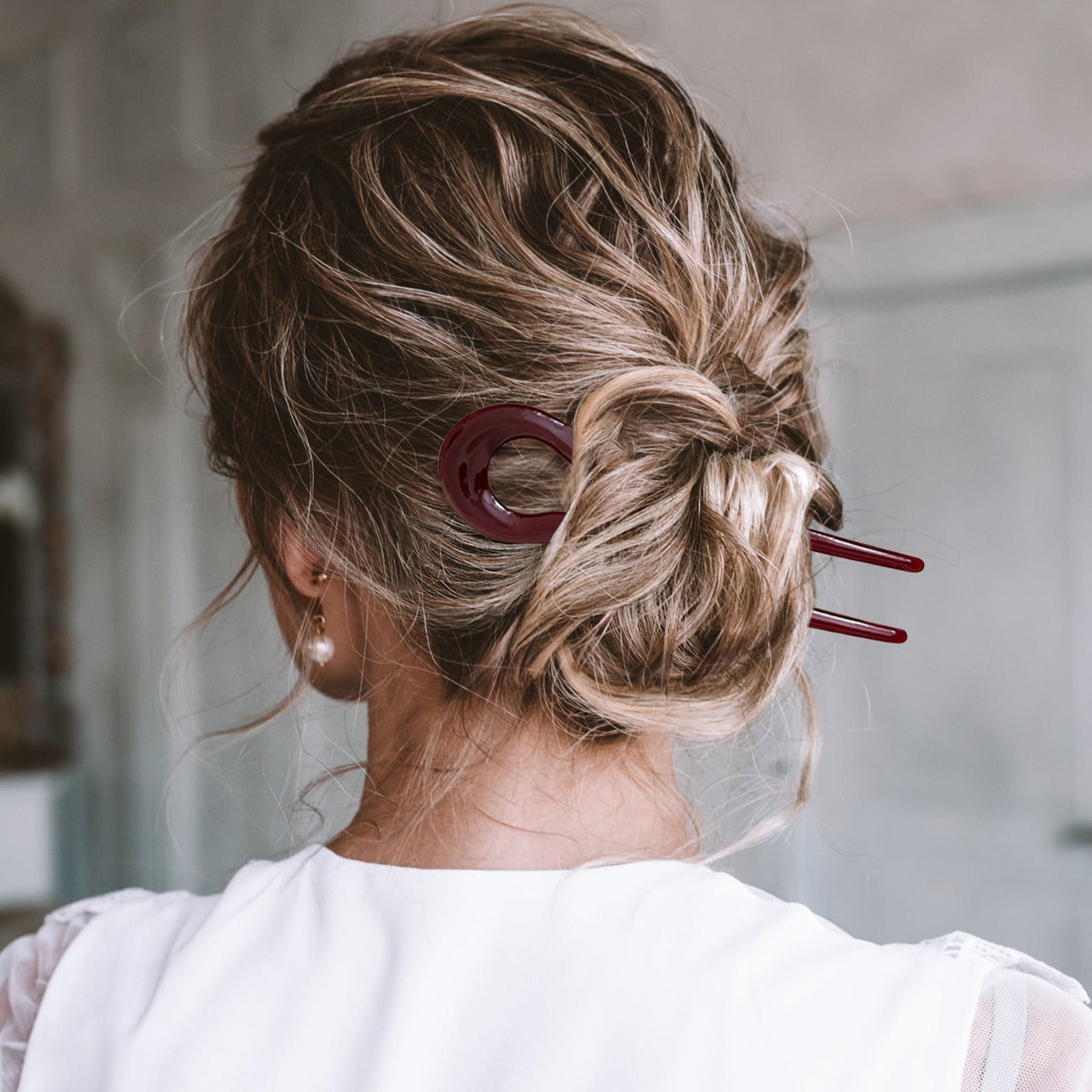Kokovifyves Beauty Tools U-shaped Wave Hairpin for Women Back of The ...