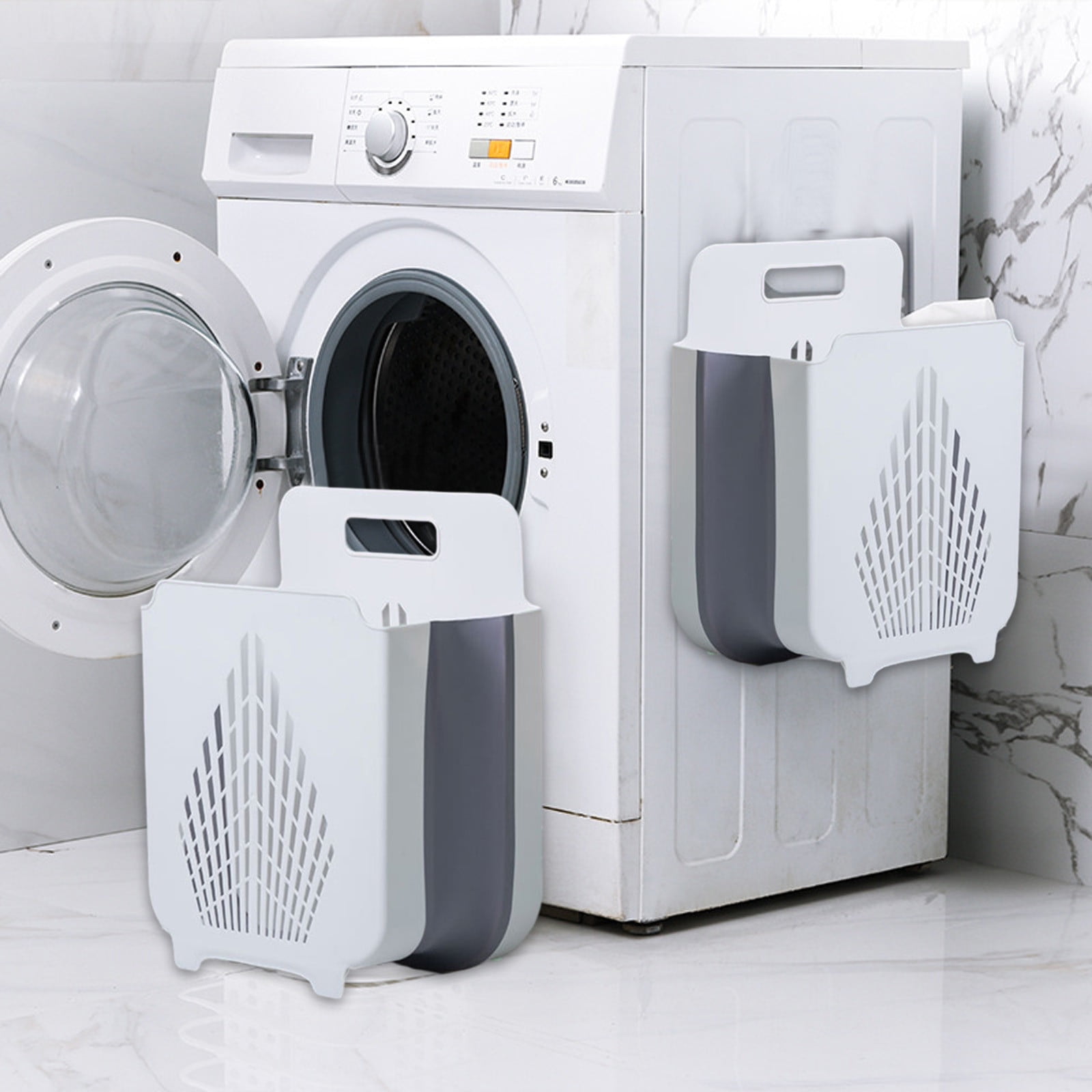 Kokovifyves Clothes Hamper, Wall-Mounted Collapsible Laundry Baskets ...