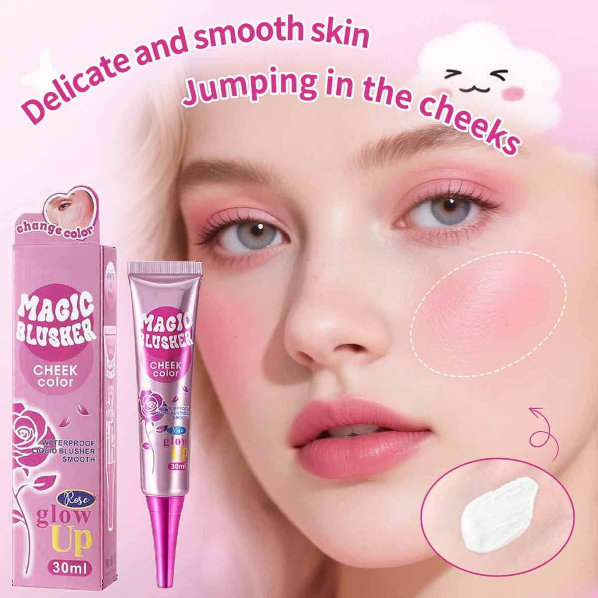Kokovifyves Color-changing Powder Blusher Moisturizing and Nourishing ...
