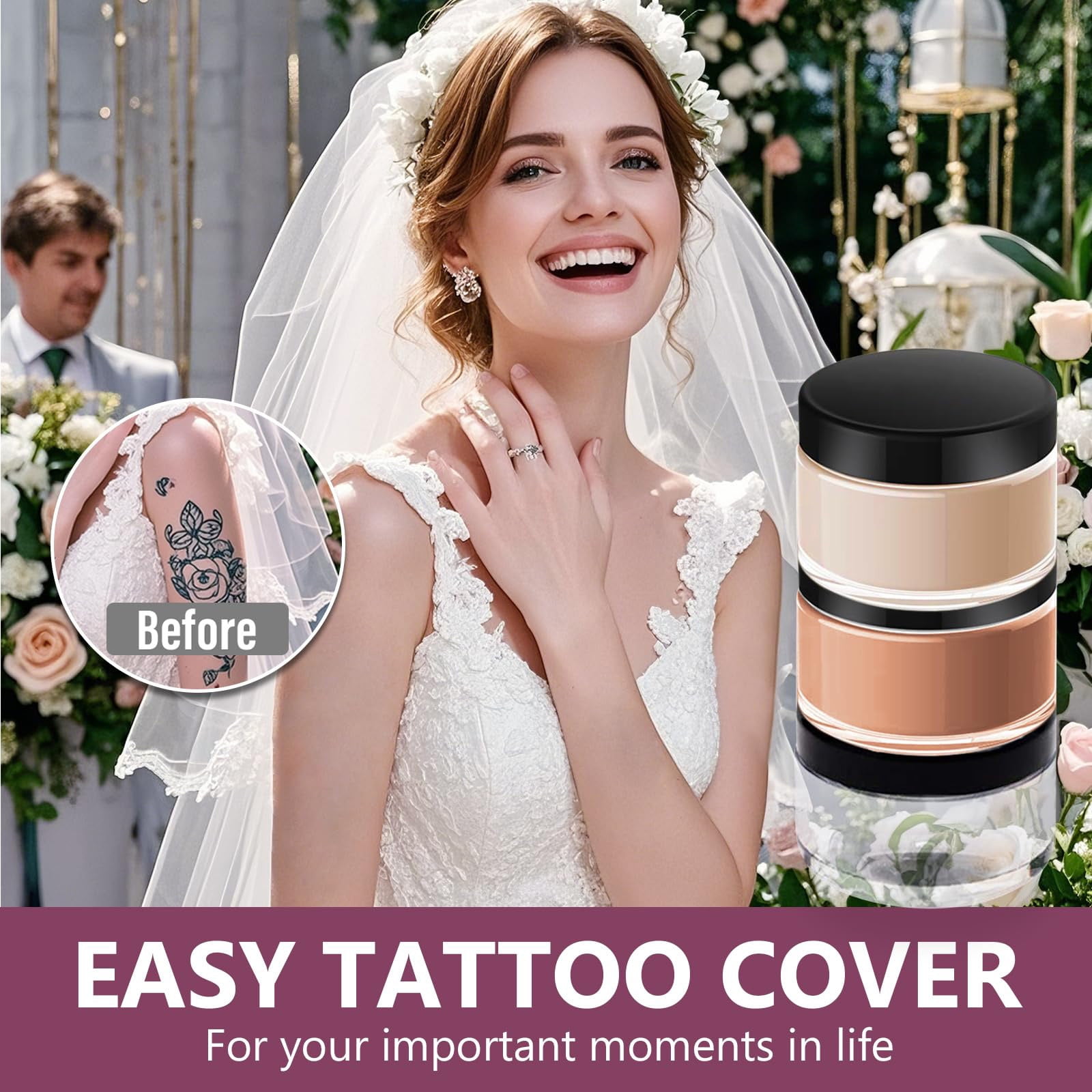 Kokovifyves Cover Up Cream Instant Cover Up Makeup Waterproof Invisible ...