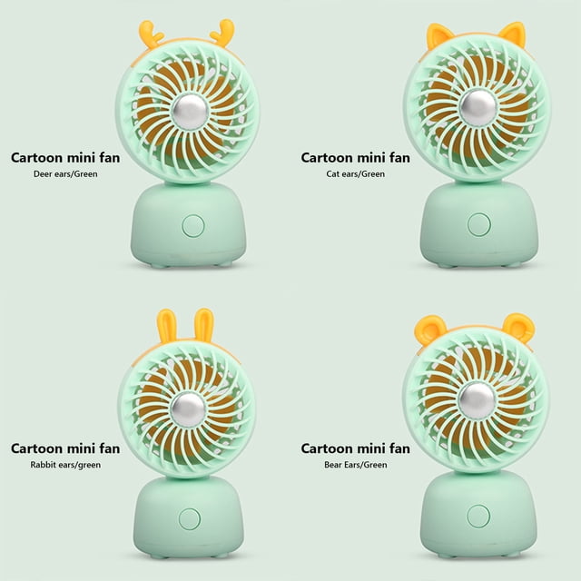 Kokovifyves Cute Pet Ears Mini Fan USB Charging Desktop Mini Fan ...