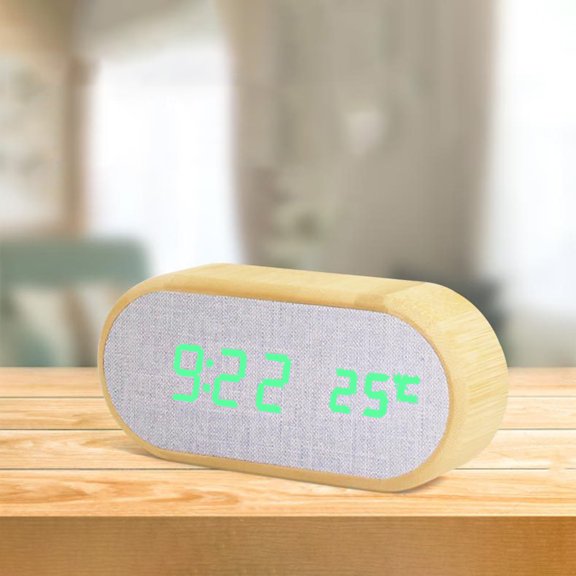 Better Homes & Gardens Indoor LED Mirror Alarm Clock with Medium-Tone ...