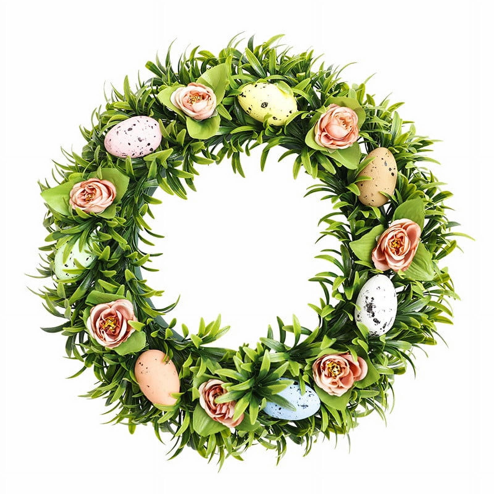 Kokovifyves Easter Wreath Spring Summer Wreath for Front Door Easter ...