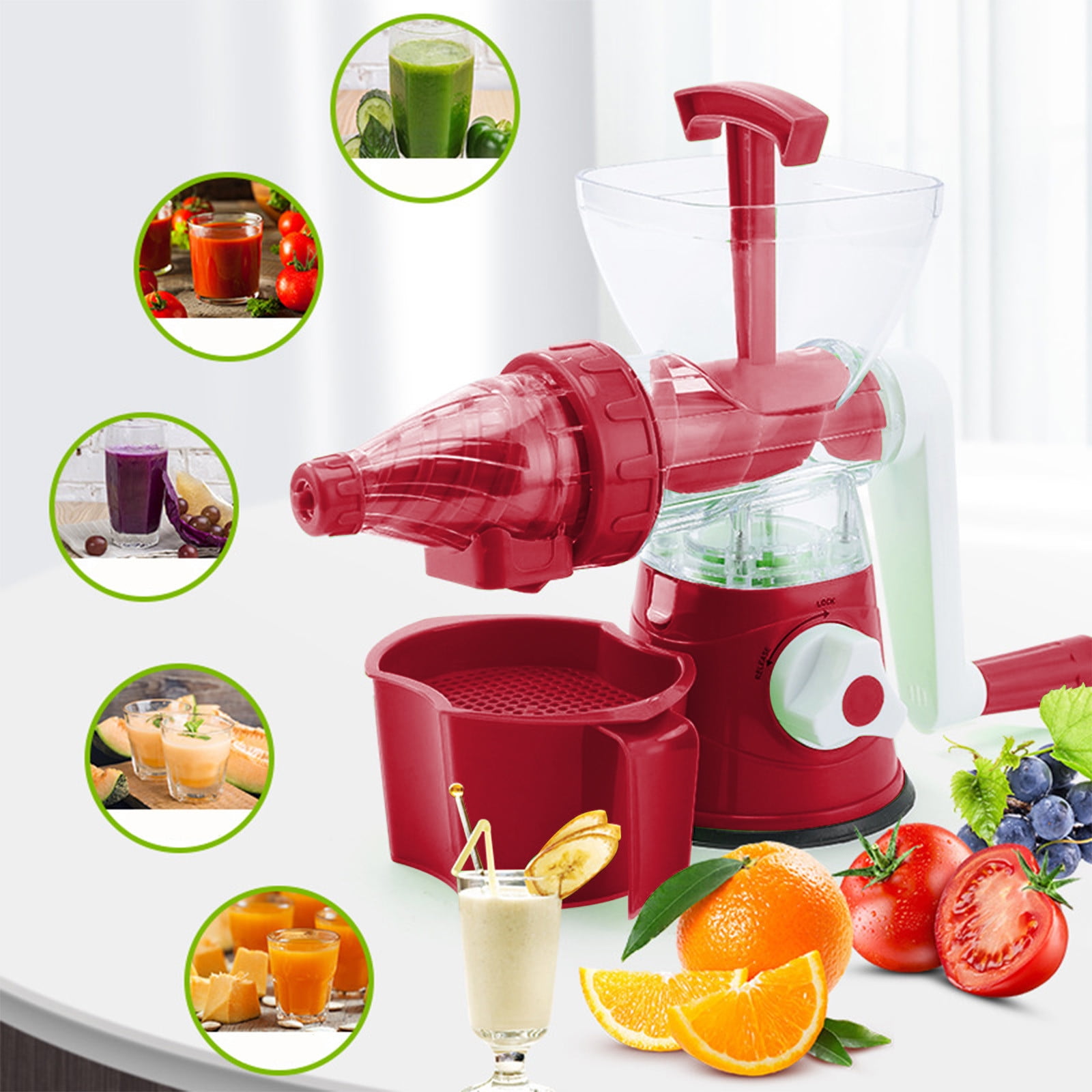 Kokovifyves Hand Operated Juicer,Small Household Juicer,Hand Cranked ...
