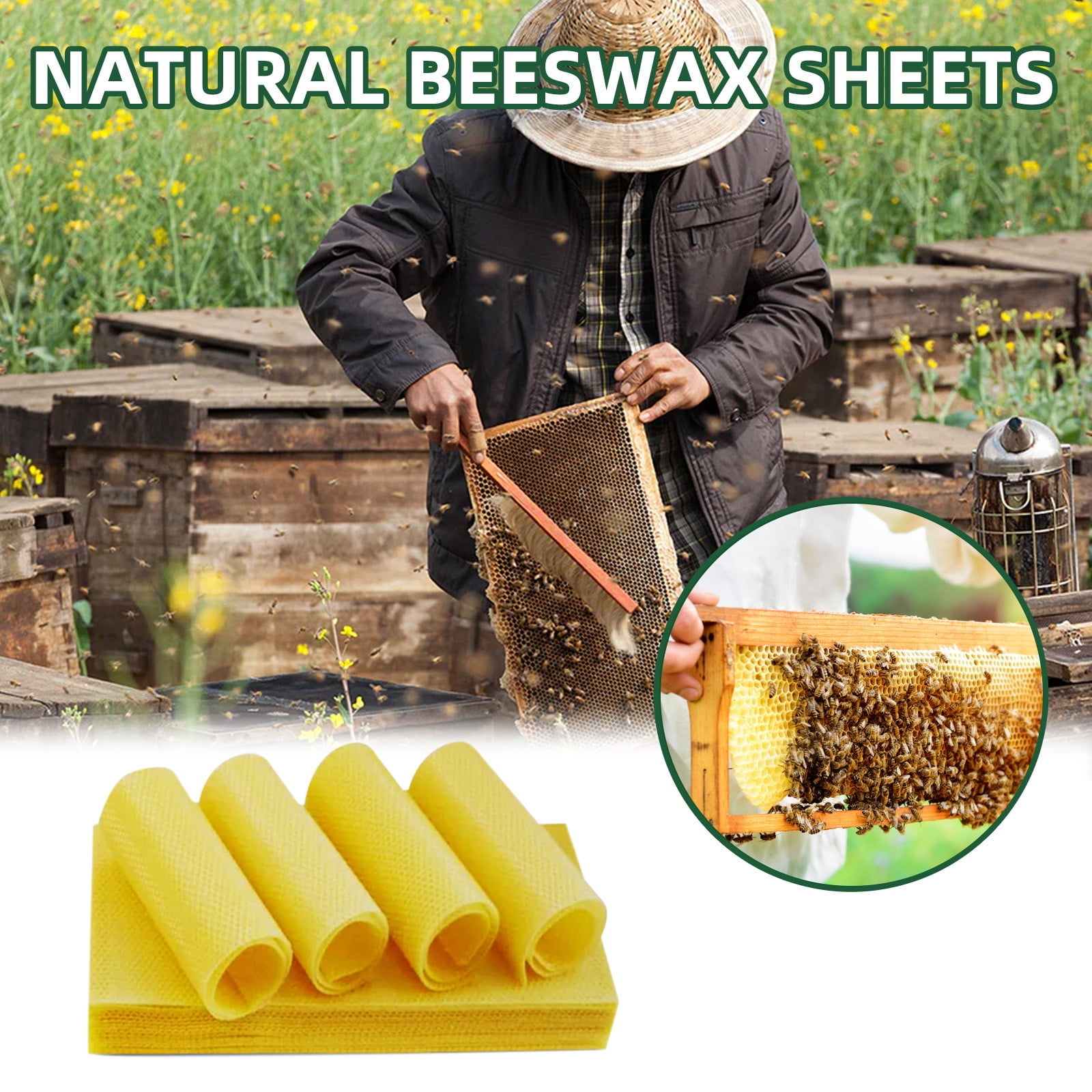 Kokovifyves Home Items on Sale 10Pcs Natural Beeswax Sheet Beekeeping ...