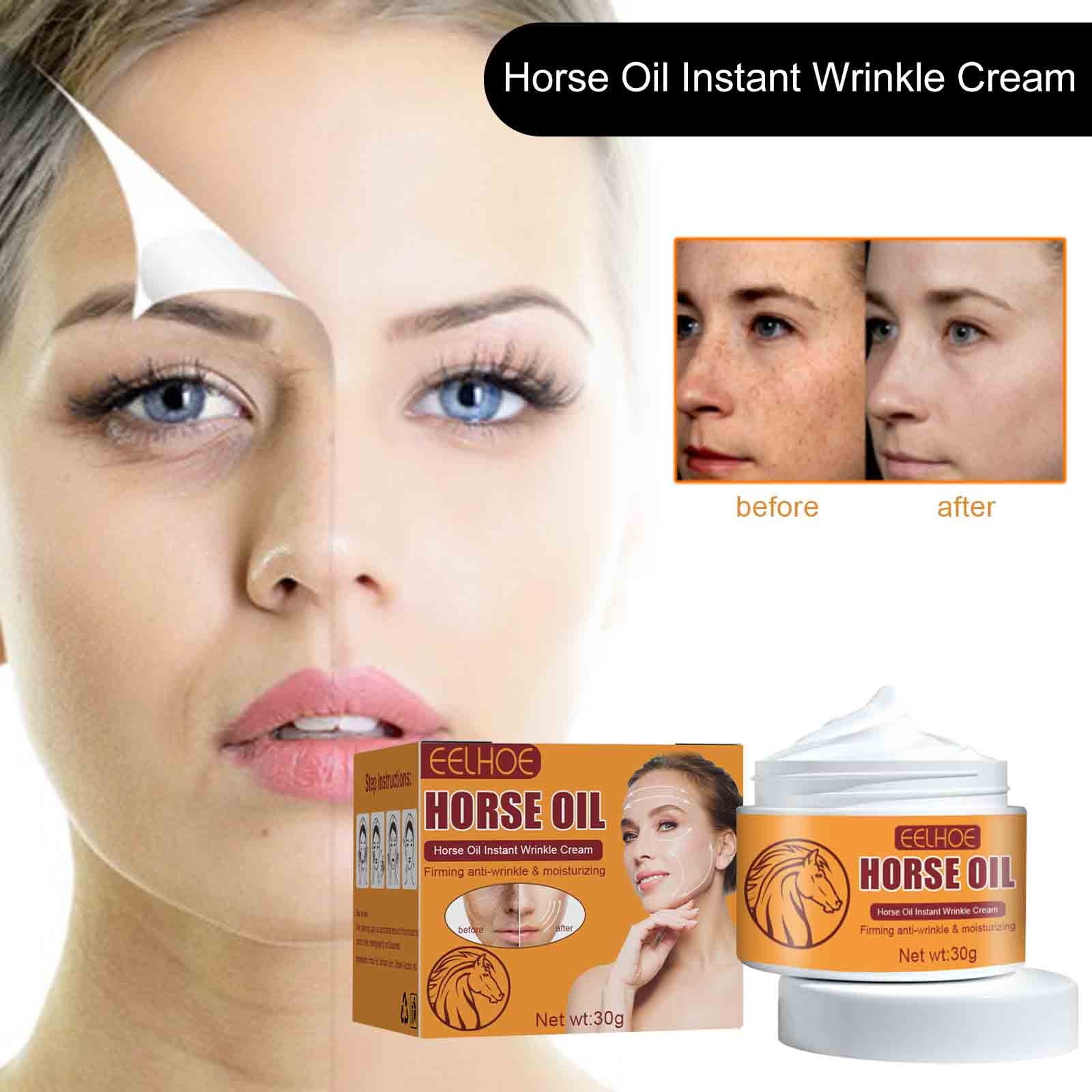 Kokovifyves Horse Oil instant Wrinkle Cream,Moisturizing，Hydrating ...