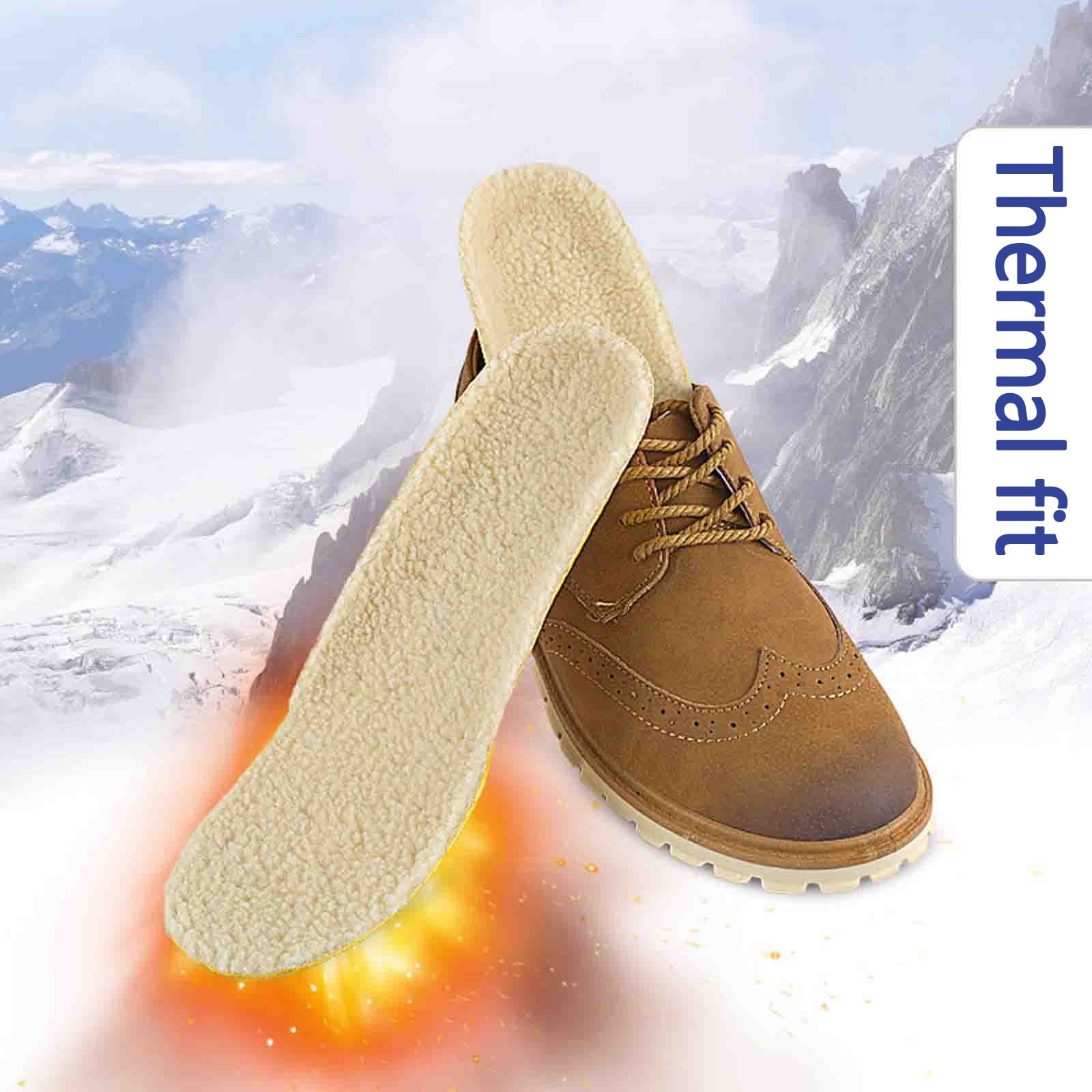 Kokovifyves Lamb Wool Warm Winter Thickened insole Cold Resistant ...