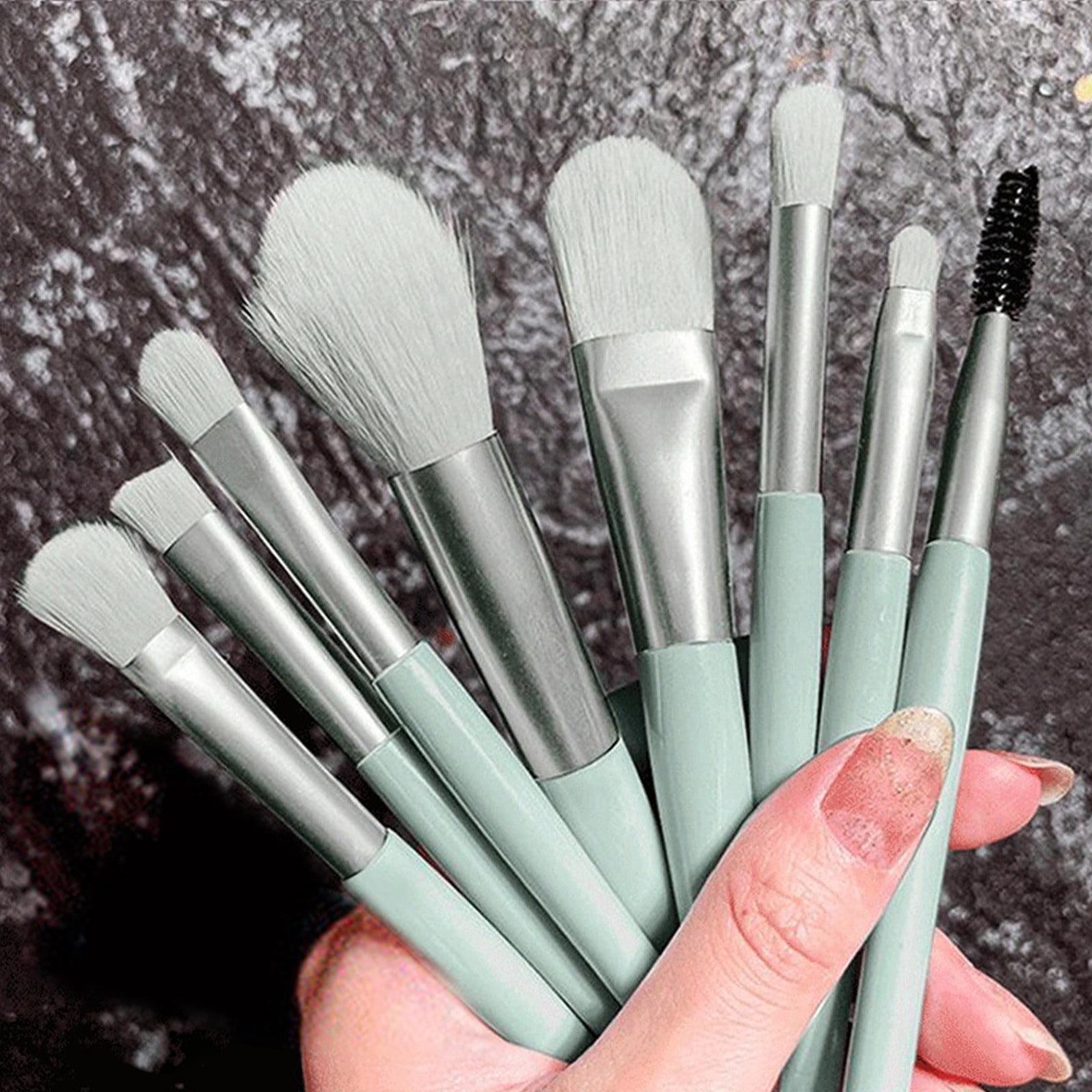 Kokovifyves Makeup Brushes 8pcs Mini Makeup Brush Set Powder Concealers ...