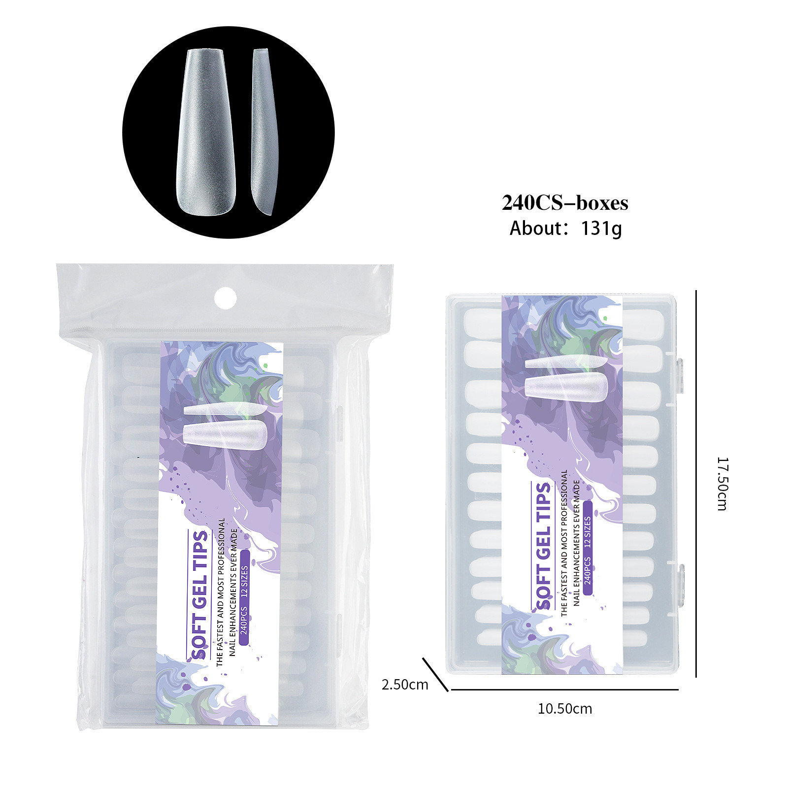 Kokovifyves Super Long False Nails False Nails 240 of Water Pipe Super ...