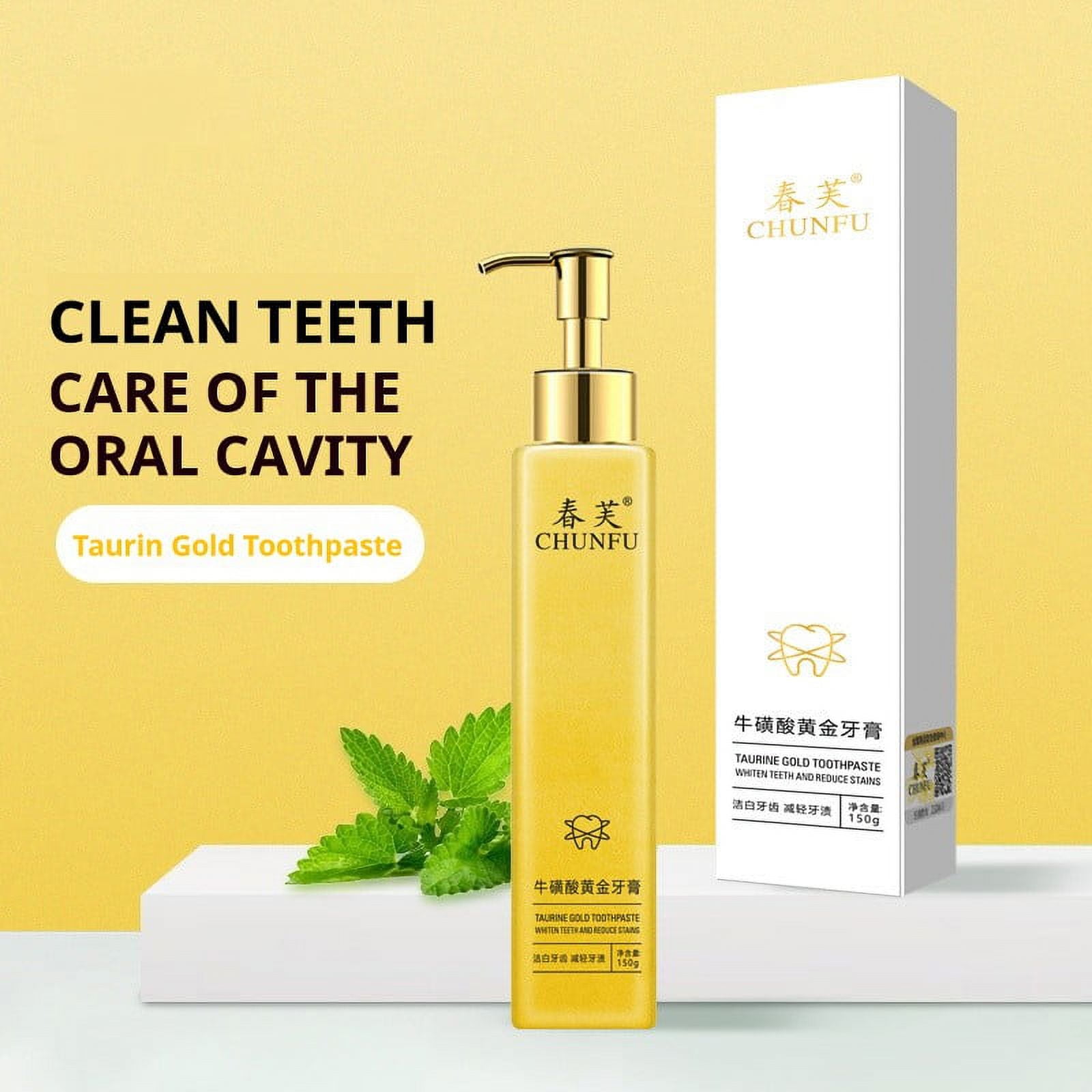 Kokovifyves Taurine Gold Toothpaste with Press Dispenser - 150g Oral ...