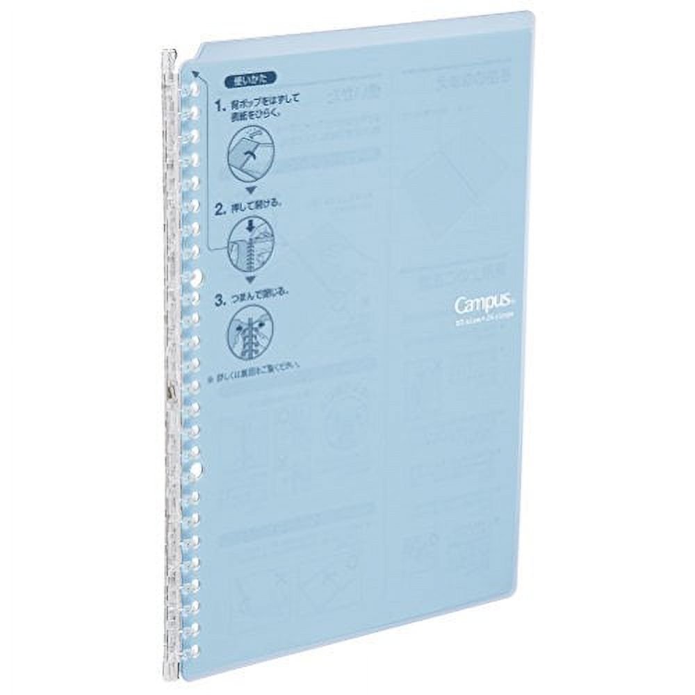 Kokuyo Campus Smart Ring Binder, Up to 25 Sheets, B5, 26 Holes, Light Blue, Japan Import (RU ...