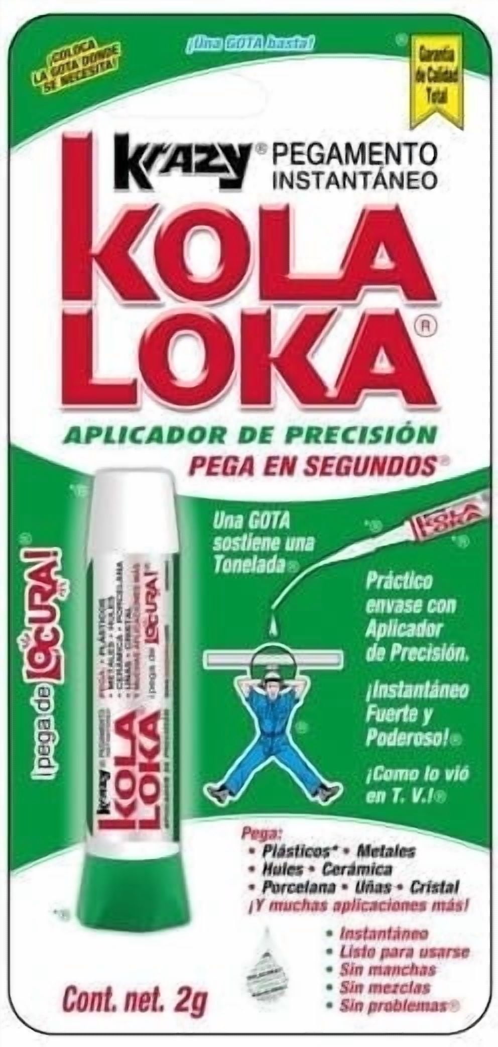 Kola Loka Krazy Instant Glue, 2 Gram Tube, - Walmart.com