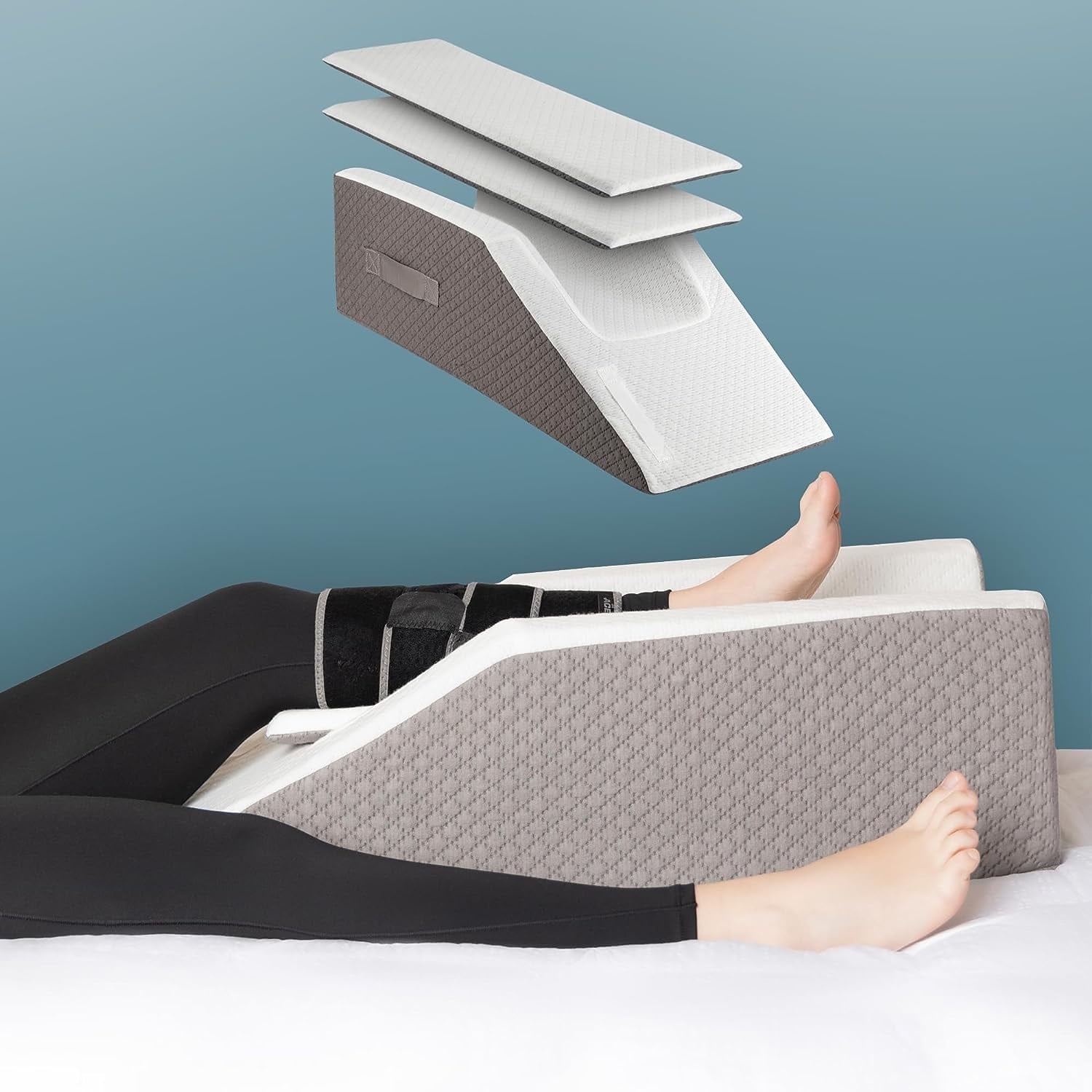 Kolbs Leg Elevation Pillow, Adjustable Single or Double Support with ...