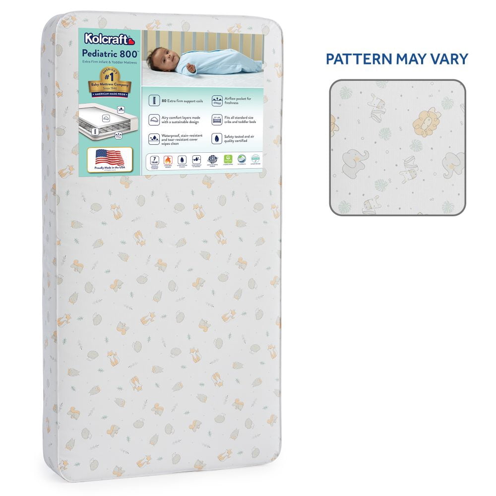 Kolcraft Pediatric 800 Extra Firm Baby Crib & Toddler Mattress, 80 Coil ...