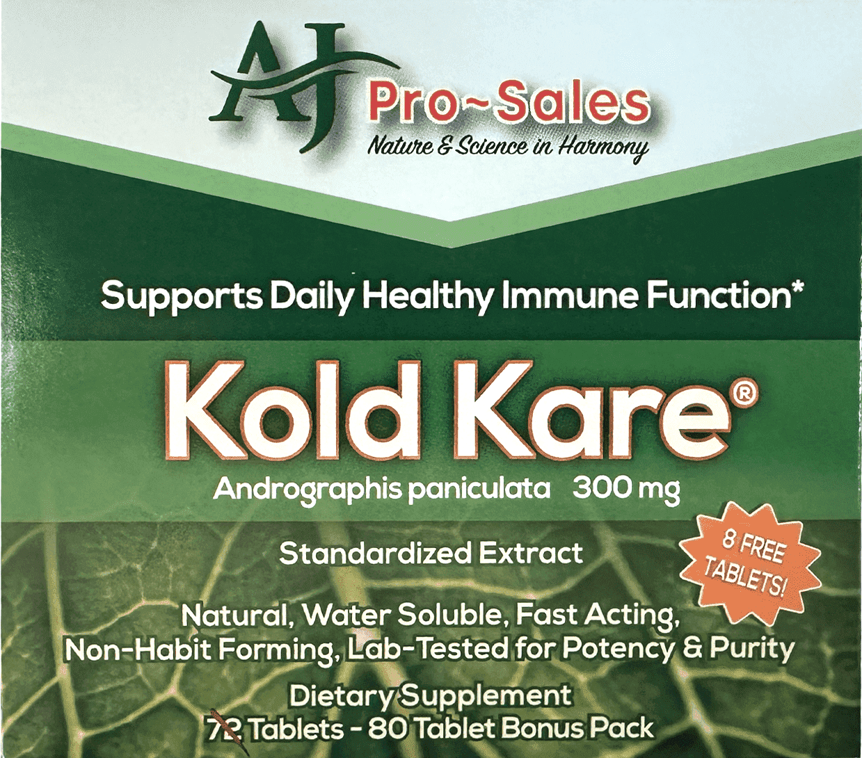 KOLD KARE Daily Immune Support Tablets Immune System Support 80 Count ...