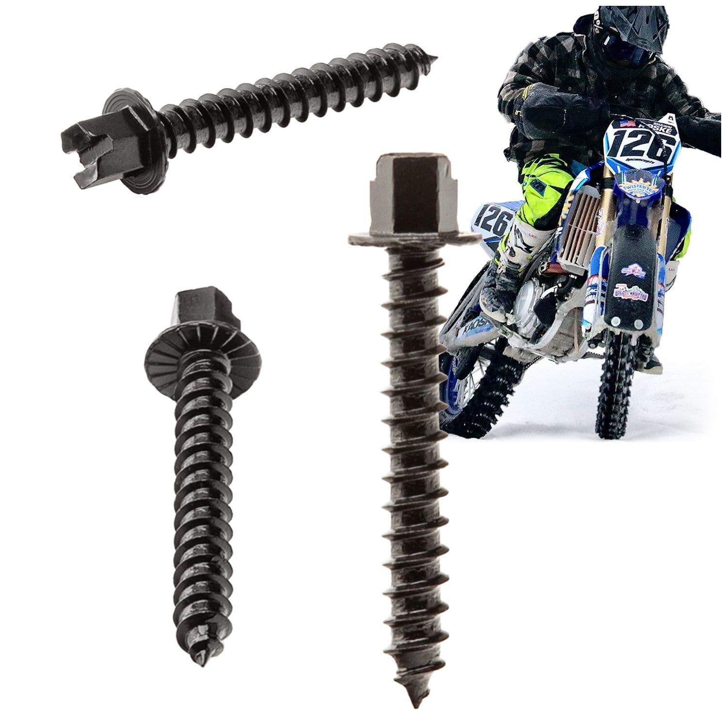 Kold Kutter Outlaw Series Traction Screws (#12 1" 250 Pack) Winter Ice ...