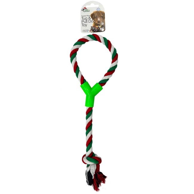 Kole Imports 15 in. Twisted Rope Tug & Pull Dog Toy with Handle ...