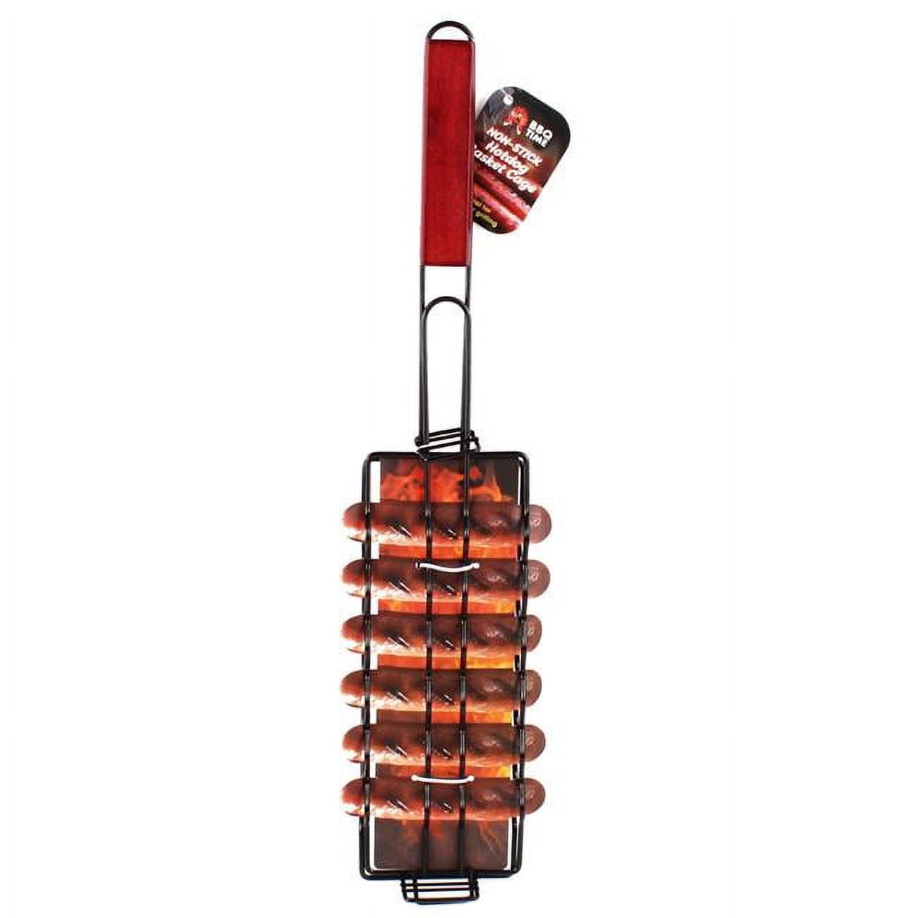 Kole Imports 18.75 in. Hot Dog Sausage Barbecue Grilling Cage - Pack of ...