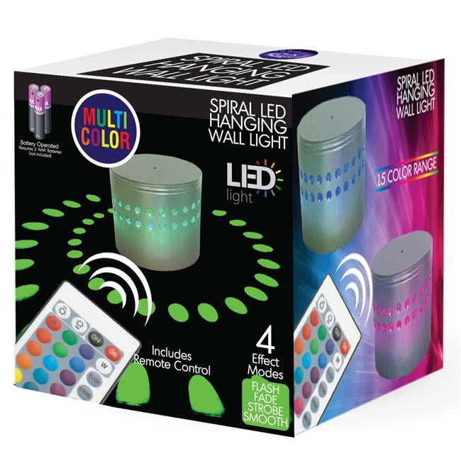Kole Imports 360 deg Hanging Wall RGB Light with Remote Control - Pack ...
