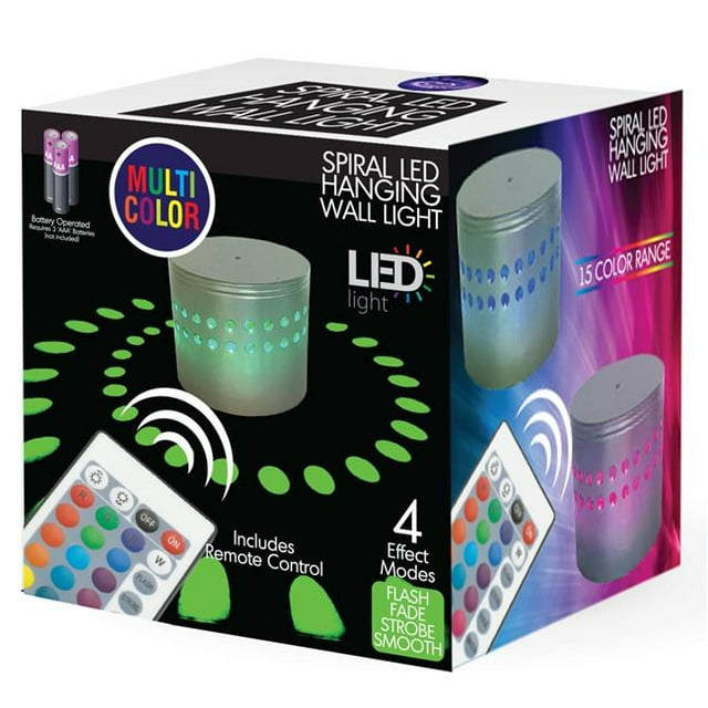 Kole Imports 360 deg Hanging Wall RGB Light with Remote Control - Pack ...
