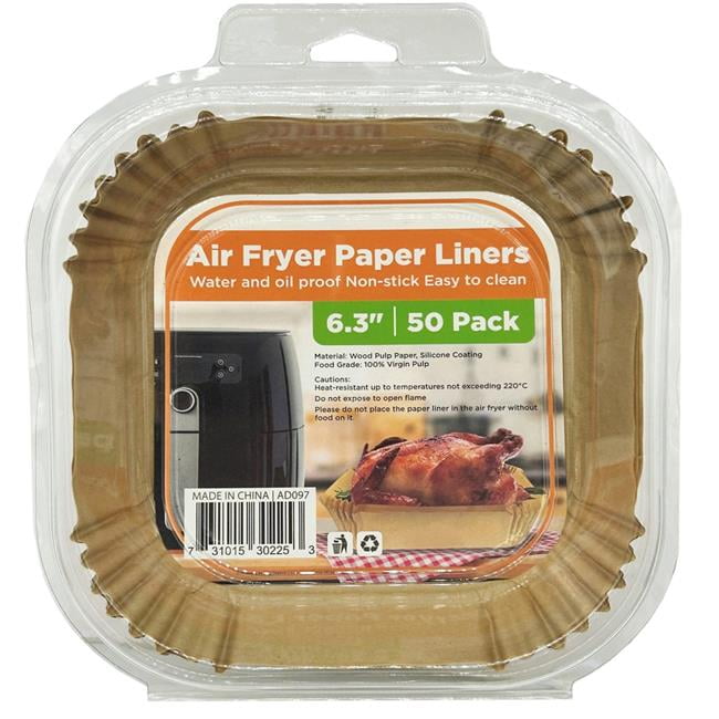 Kole Imports 6.3 in. Air Fryer Paper Liners - 50 Per Pack - Pack of 12 ...