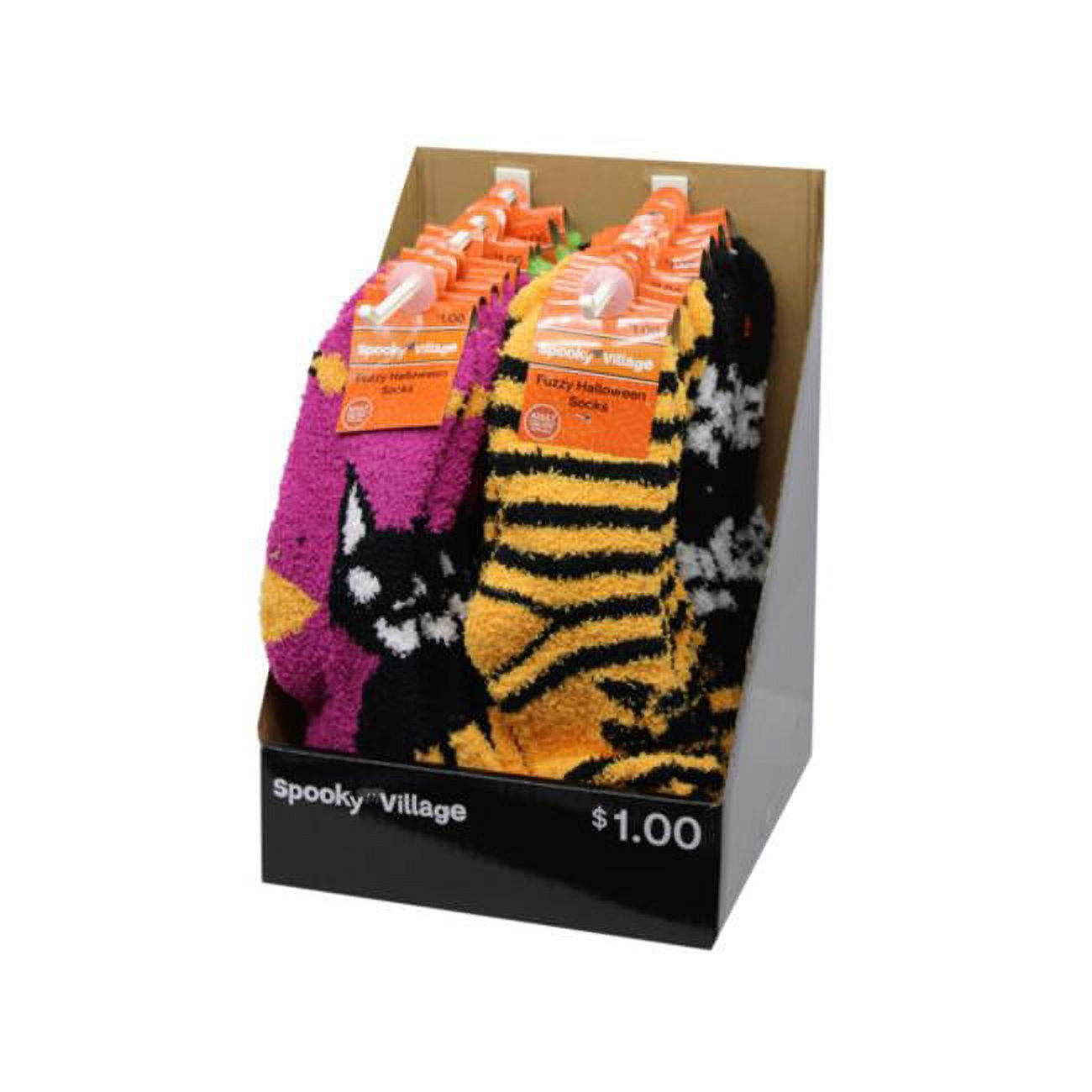 Kole Imports AC656-60 Spooky Village Fits All Fuzzy Halloween Socks ...