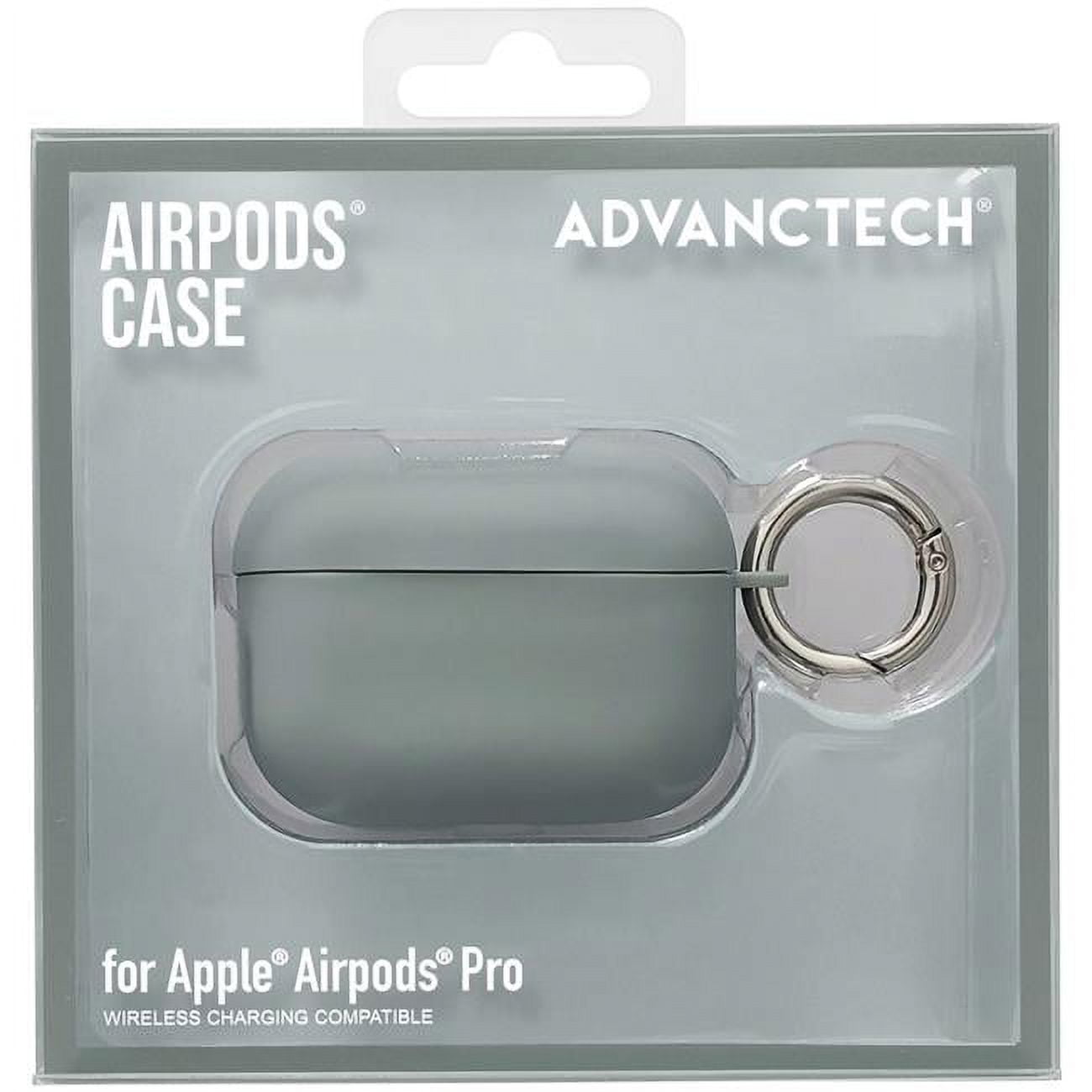 Kole Imports Advanctech Silicone Airpod Pro Case with Circle Clip, Grey ...