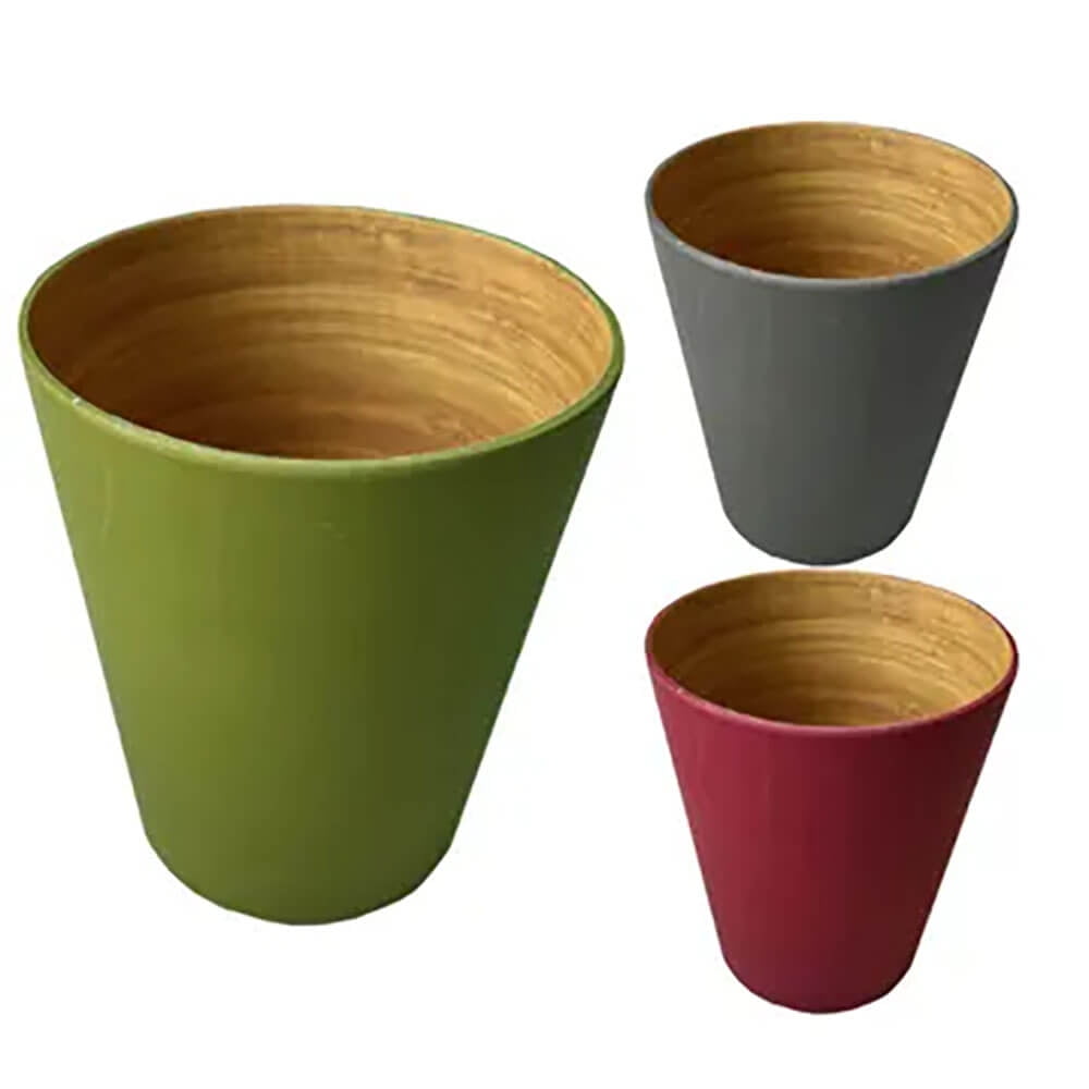 Kole Imports BAMBOOCUPMIX Assorted Color Bamboo with Melamine Drinking ...