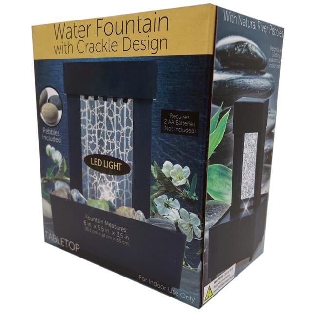 Kole Imports Battery-Operated Water Fountain with Crackle Design Stones ...