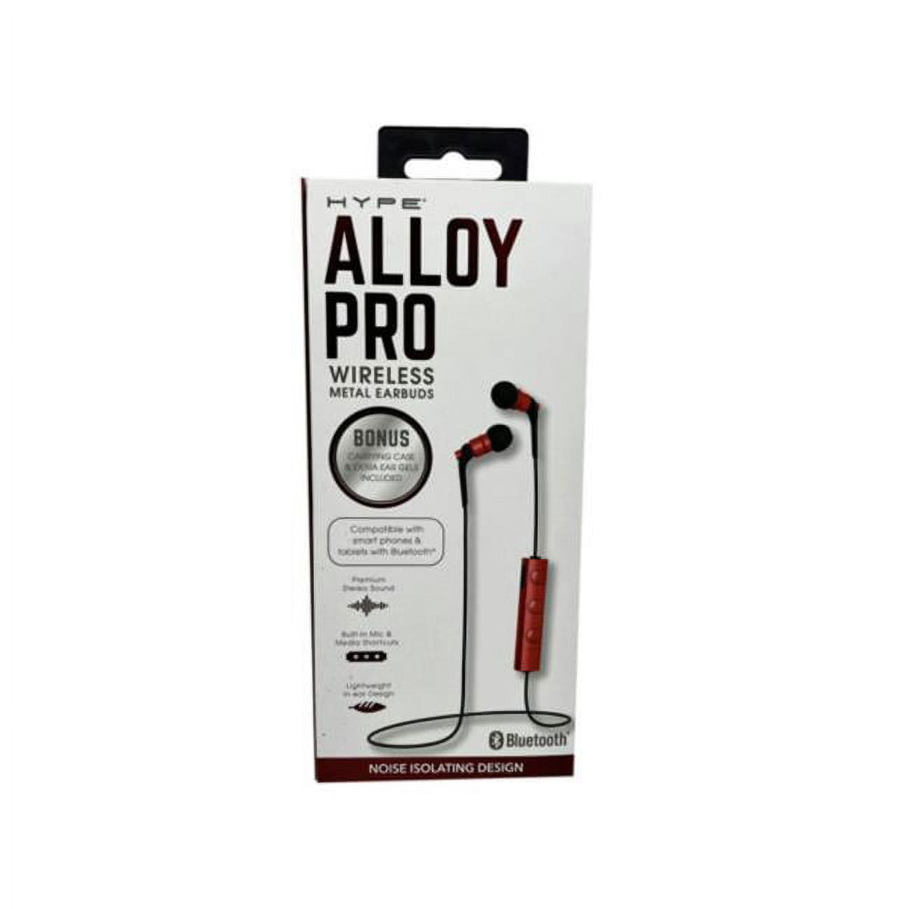 Kole Imports DA356-24 Hype Alloy Pro Bluetooth Stereo Earbuds with Mic ...