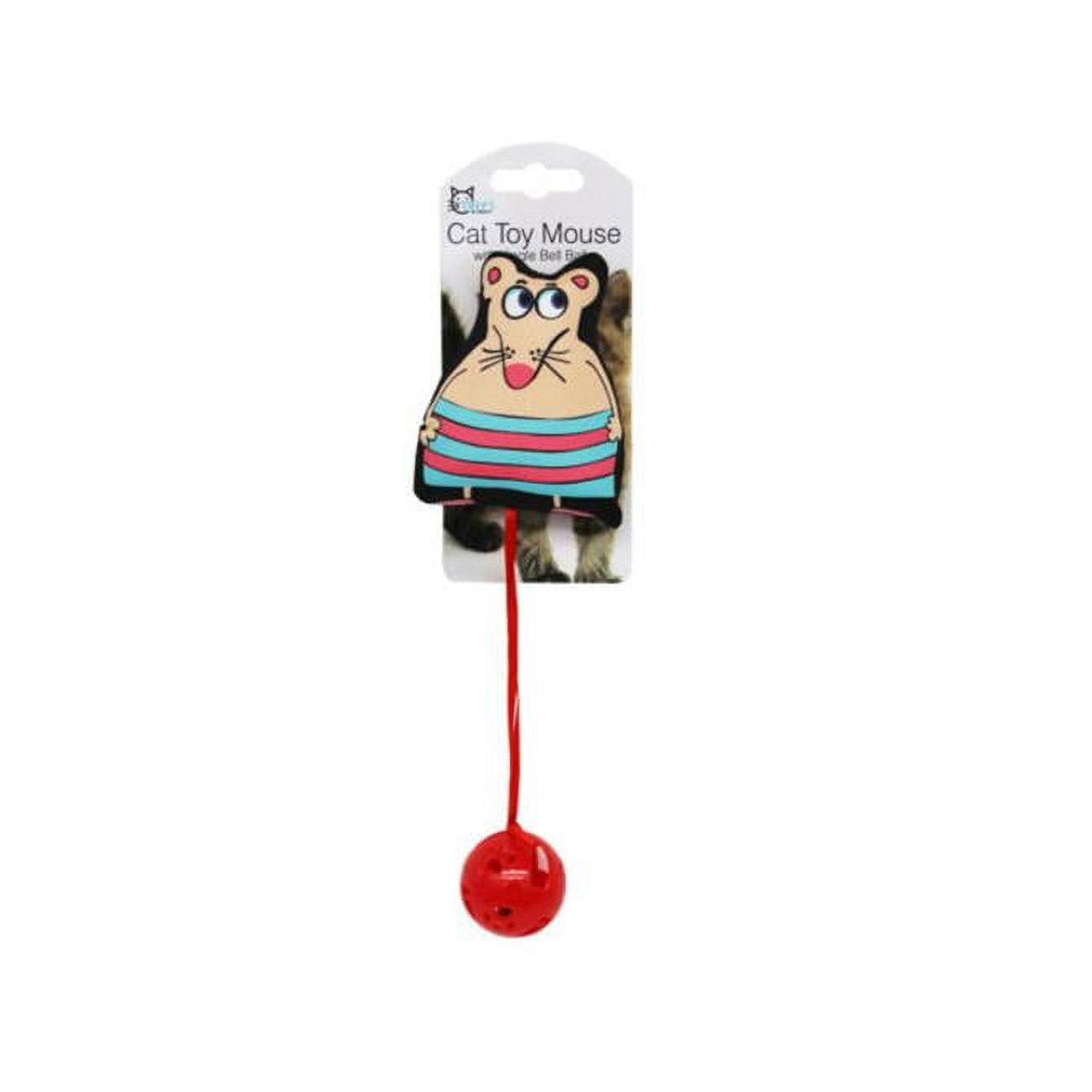 Kole Imports DI519-30 Stuffed Cat Toy Mouse with Jingle Bell Ball, Pack ...