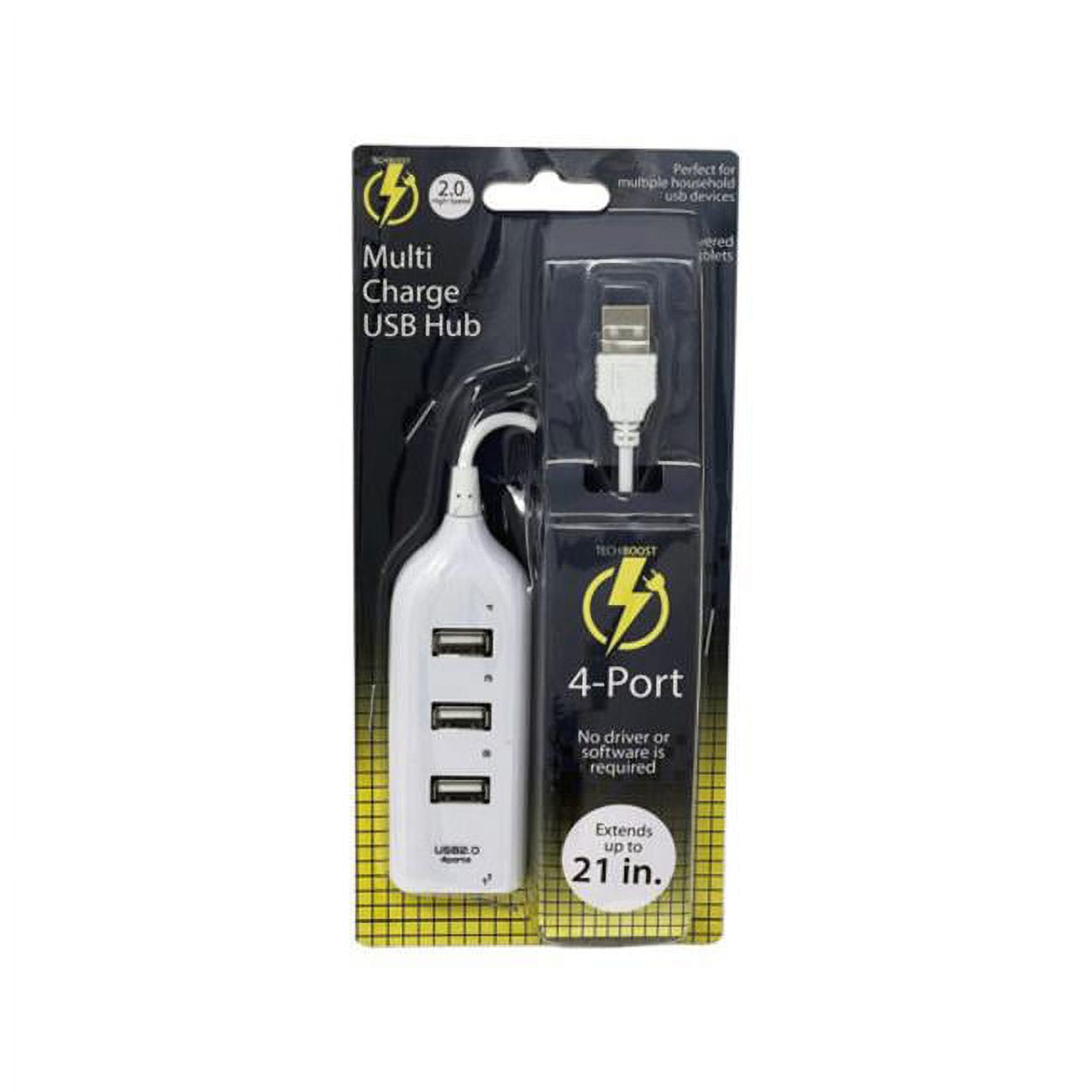 Kole Imports GE806-4 4-Port Multi-Charge USB Hub - Pack of 4 - Walmart.com