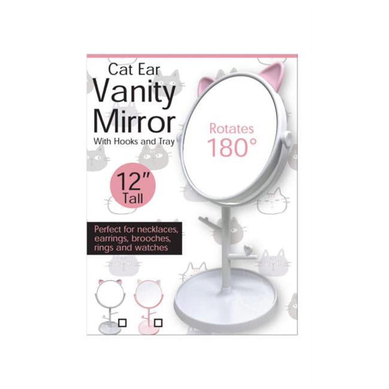 Kole Imports GH910-4 Cute Cat Ear Vanity Mirror with Hooks & Tray ...