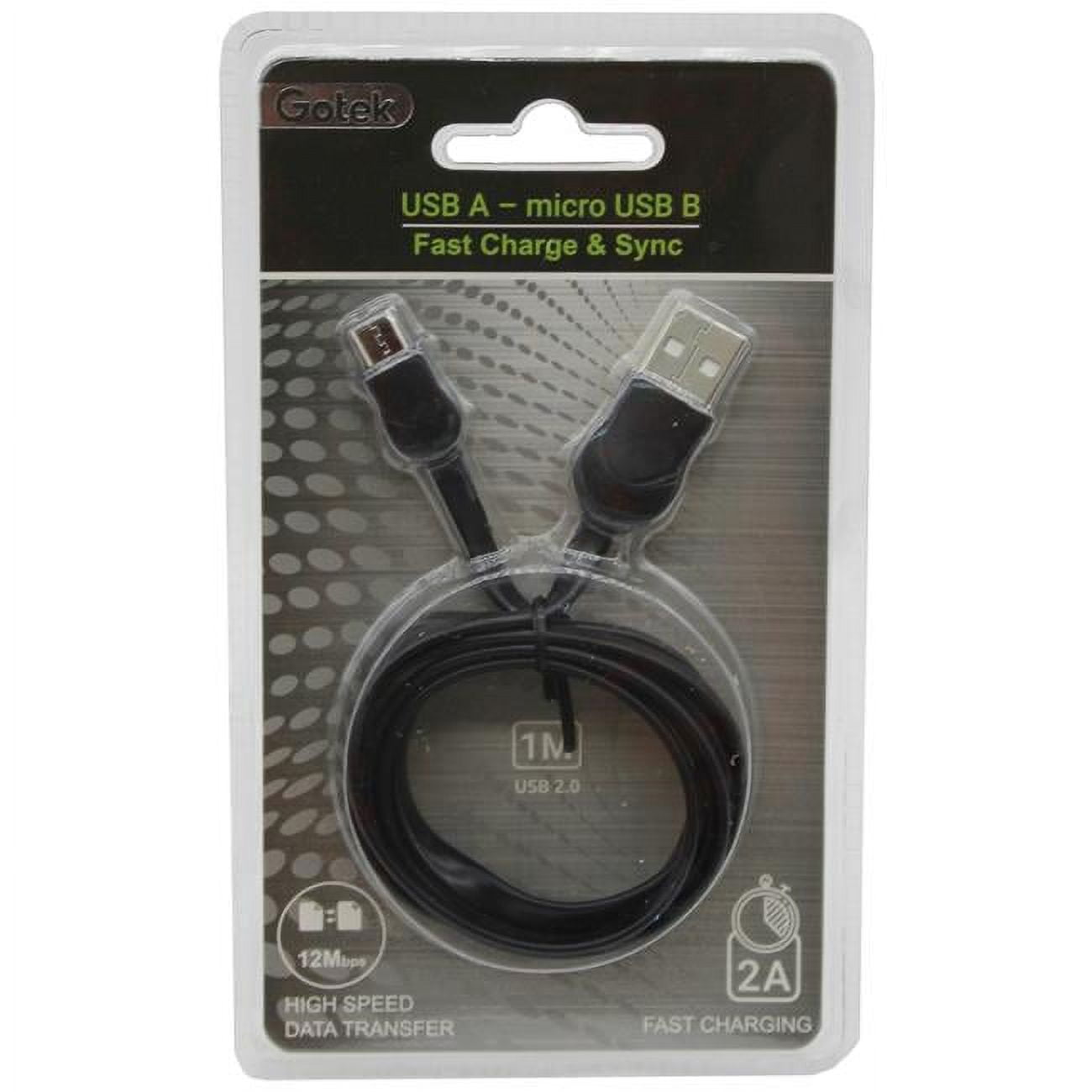 Kole Imports Gotek 3.3 Foot Micro USB Cable in Black - Pack of 72 ...