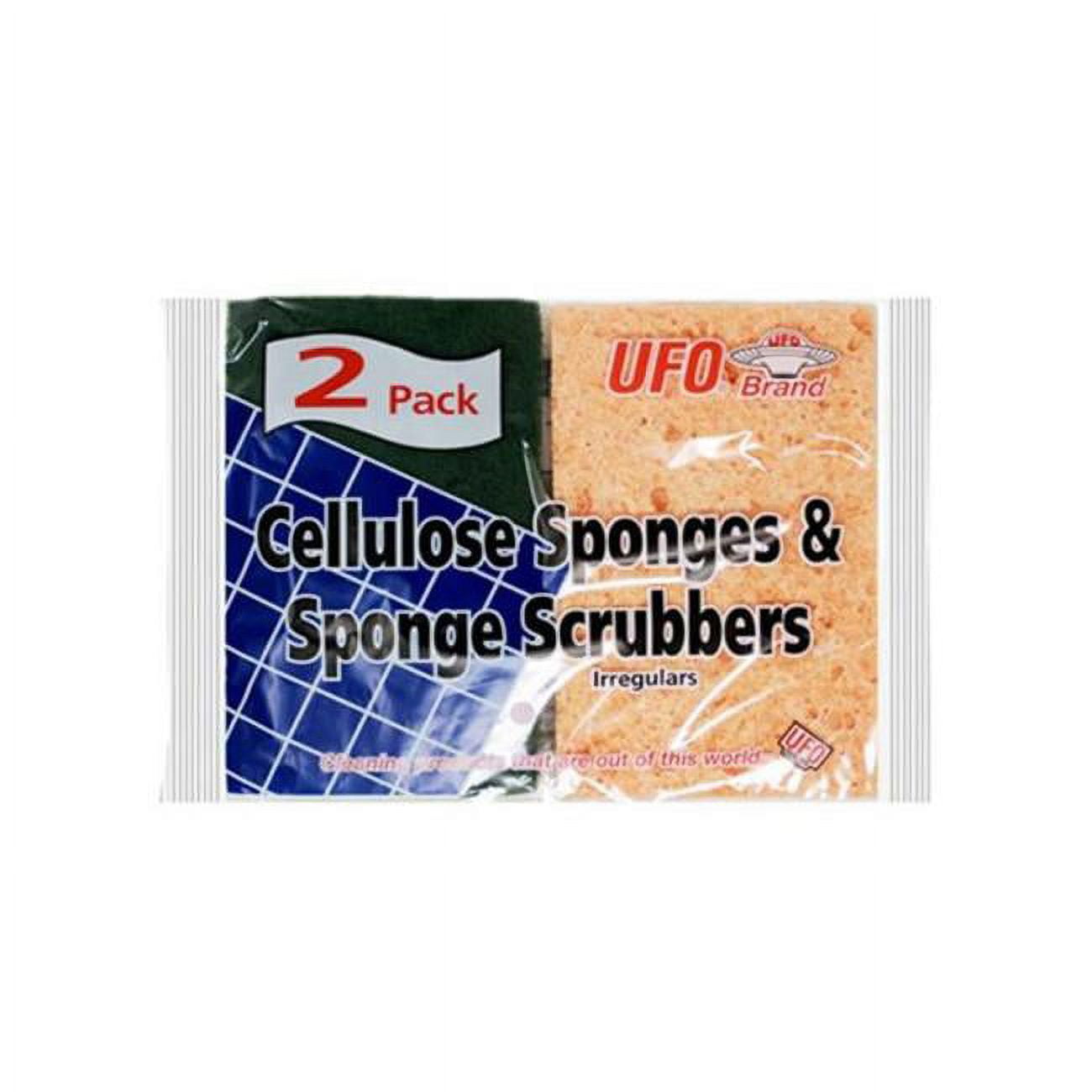 Kole Imports HA513-192 Cellulose Sponge Scrubber, Pack of 2 - Case of ...