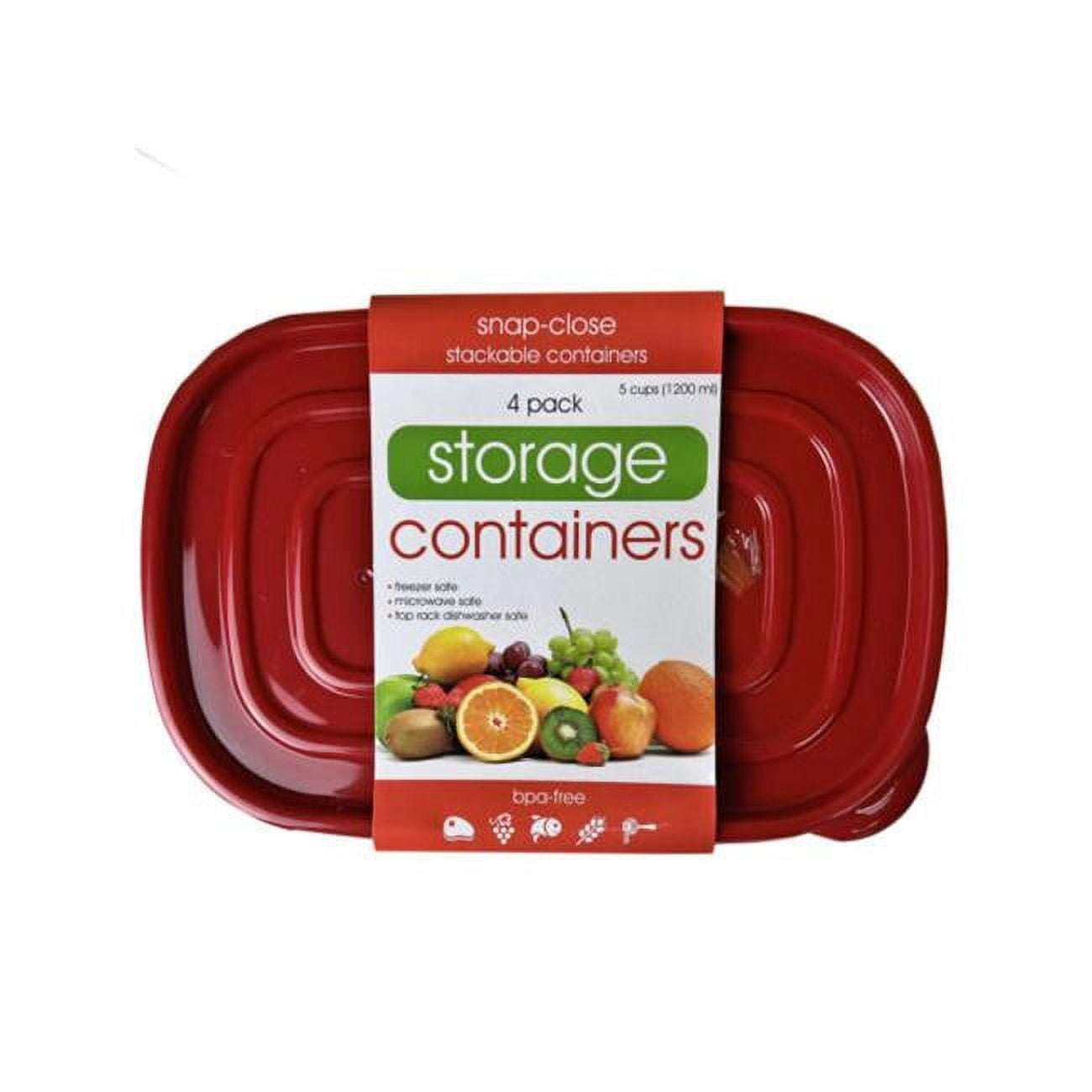 Kole Imports HC524-8 Plastic Rectangular Food Container - Pack of 8 - 4 ...