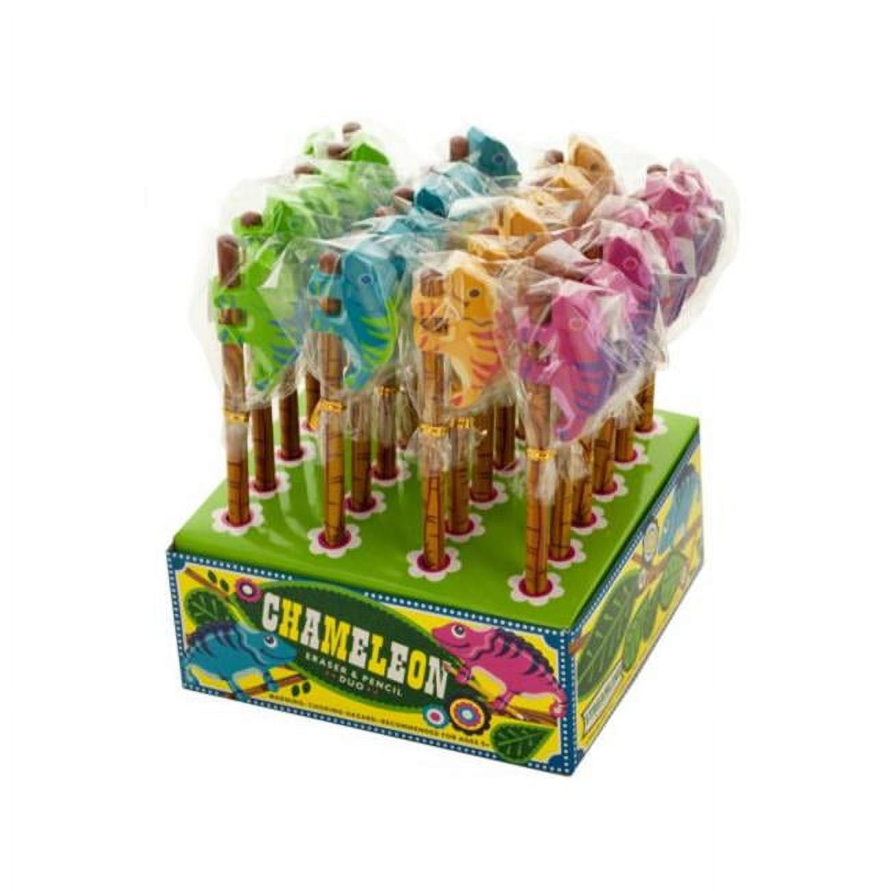 Kole Imports KL565-48 Chameleon Eraser & Pencil Duo Countertop Display ...