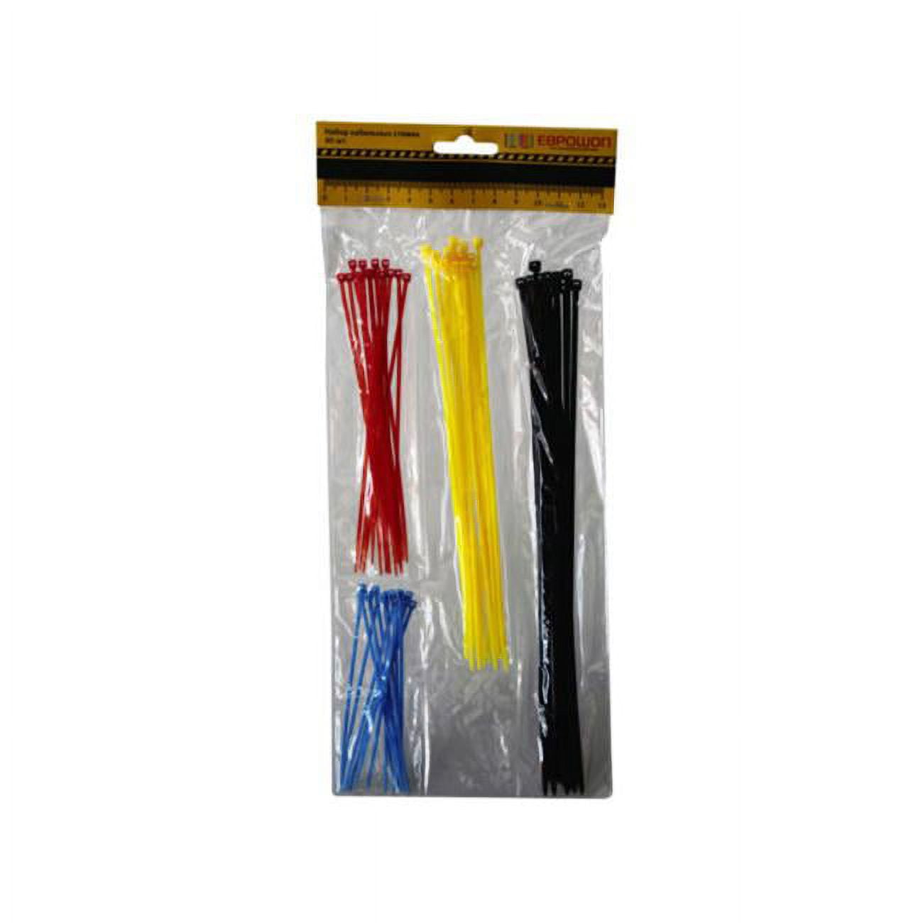 Kole Imports MT794-72 Assorted Color Cable Ties - 60 Piece - Pack of 72 ...