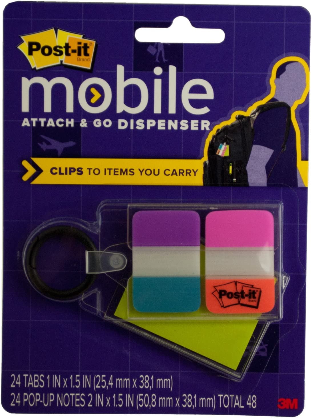 Kole Imports Post-it Notes & Tabs Attach & Go Clip-On Dispenser (OL208 ...